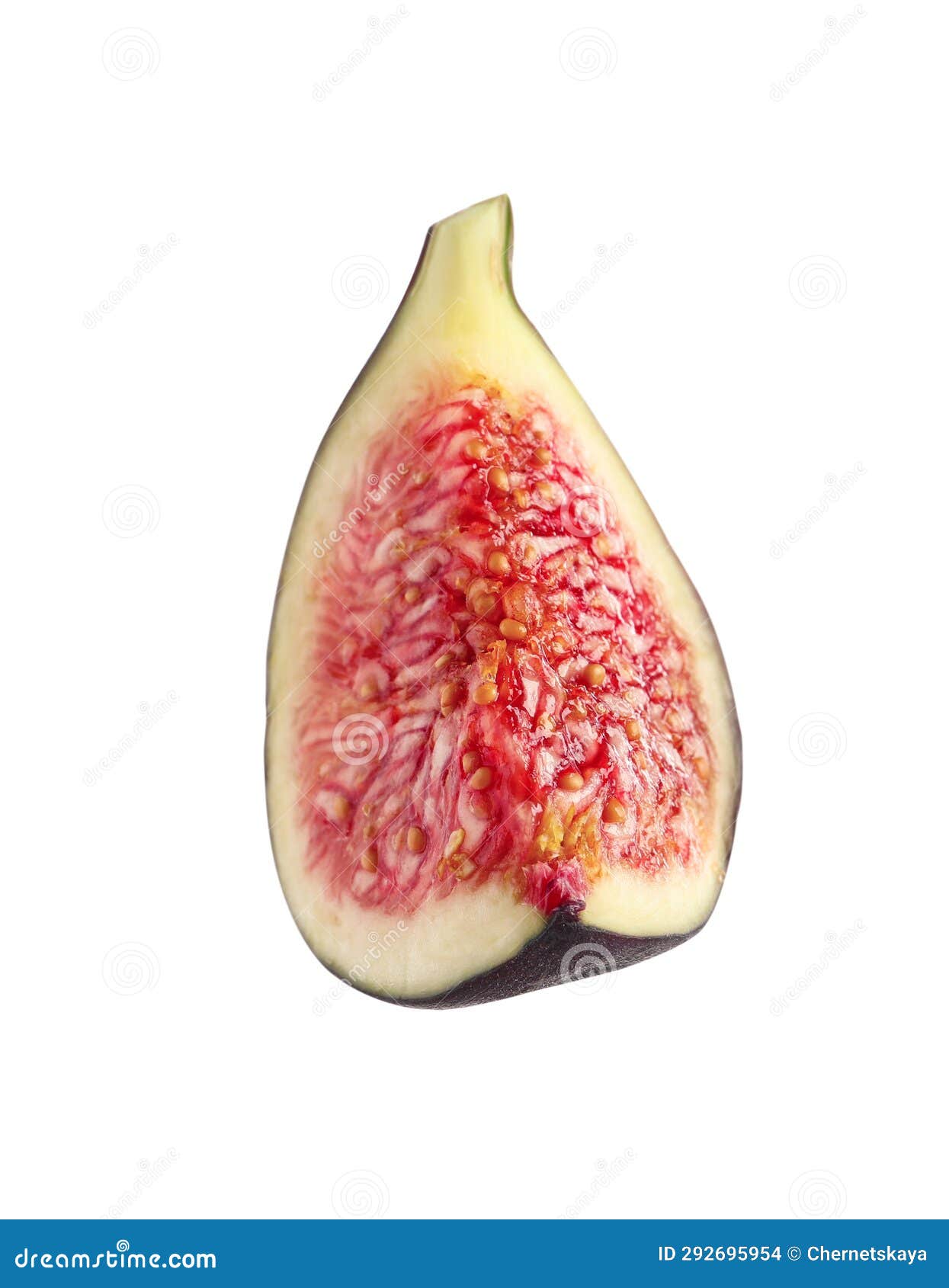 Slice of Fresh Fig Isolated on White Stock Photo - Image of slice ...