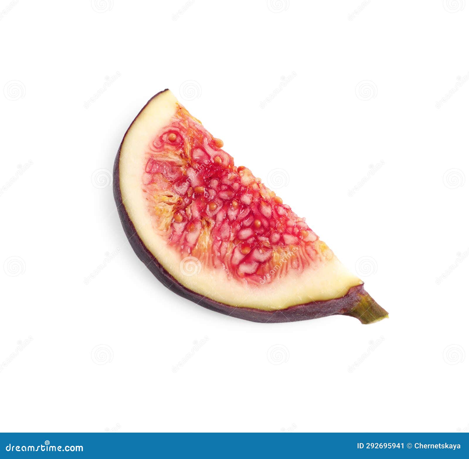 Slice of Fresh Fig Isolated on White, Top View Stock Image - Image of ...