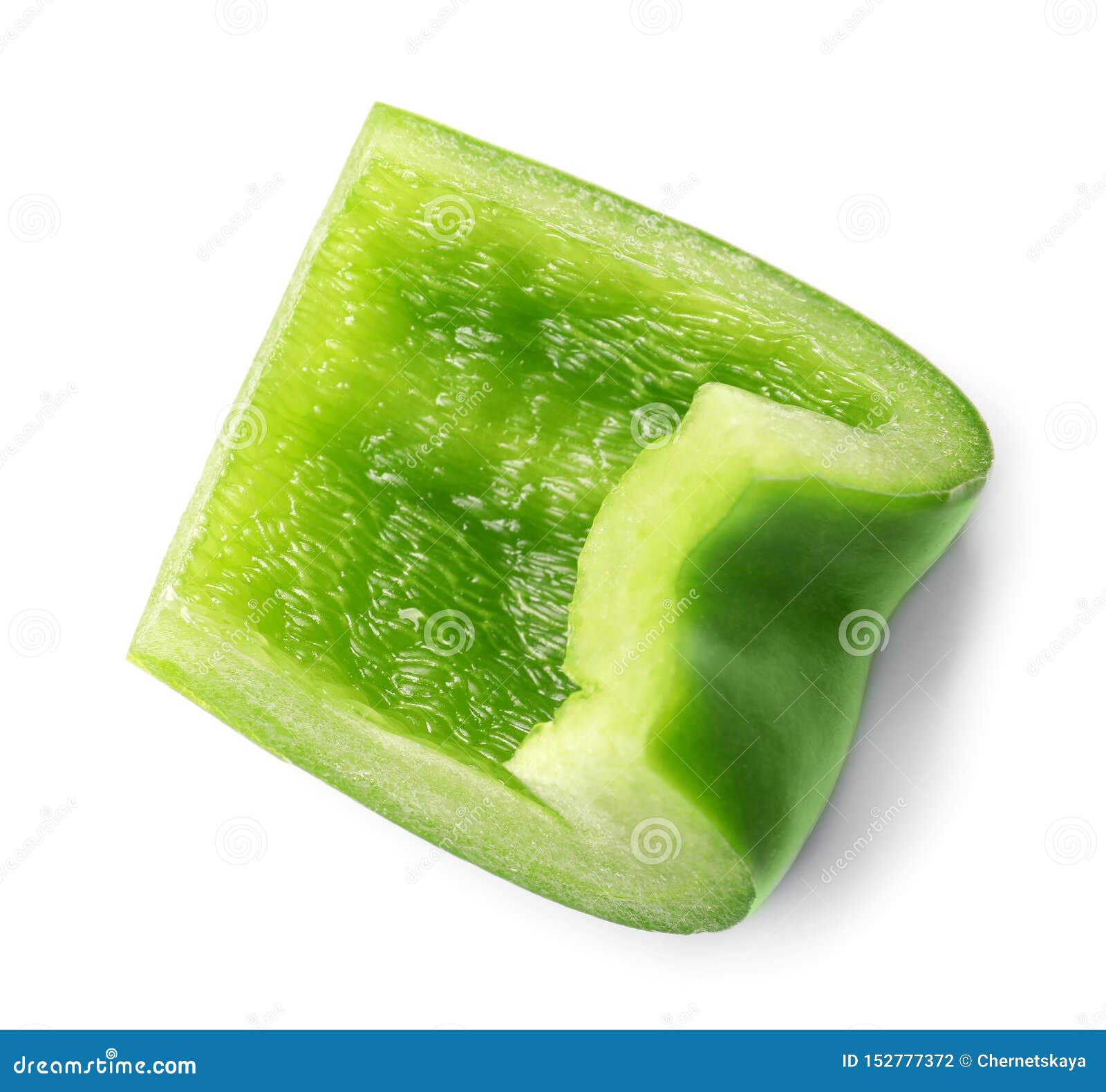 Slice of Fresh Green Bell Pepper, Top View Stock Photo - Image of fresh ...