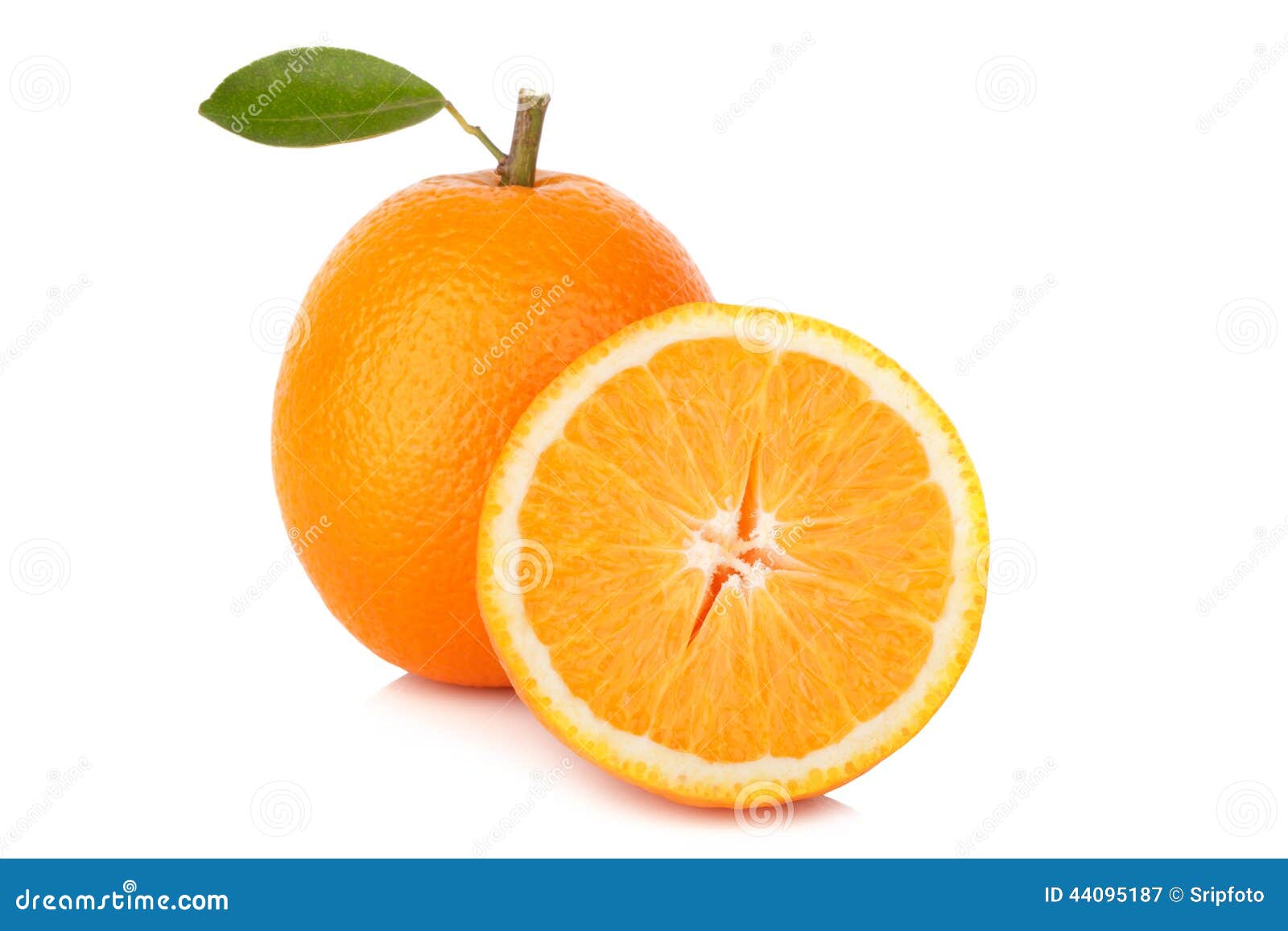 Slice of Fresh Orange Isolated on White Background Stock Image - Image ...