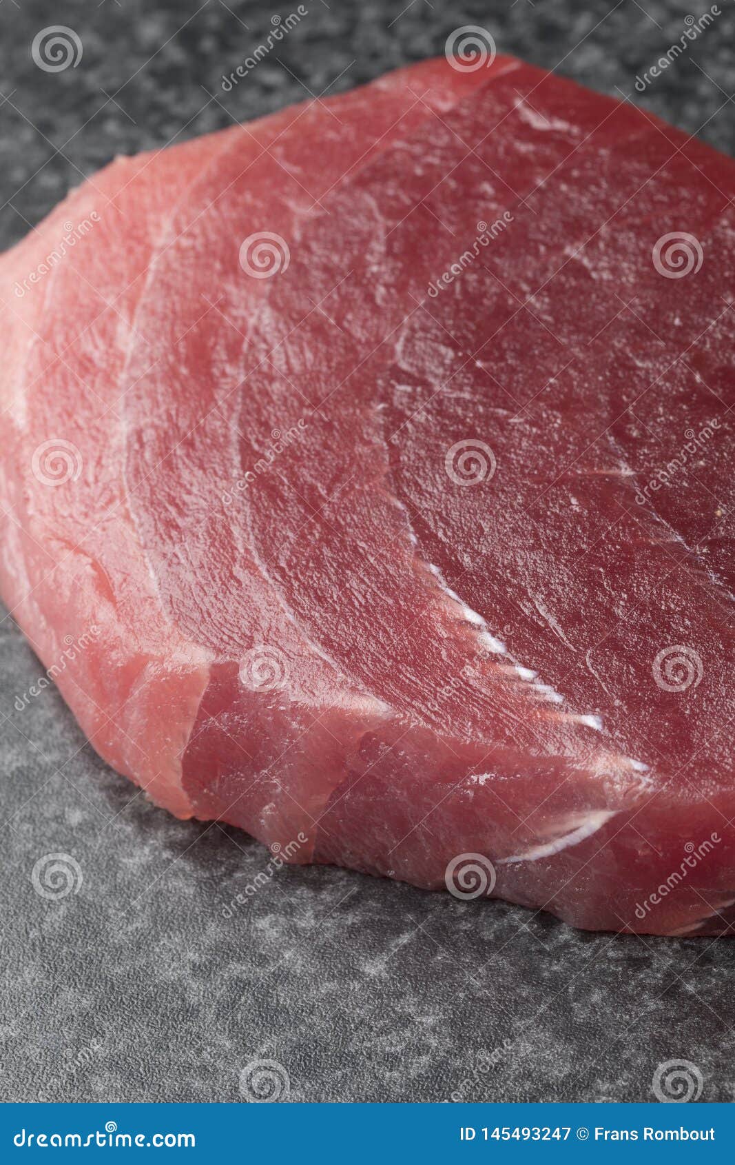 Slice of Fresh Raw Yellowfin Tuna Steak Stock Image - Image of organic ...