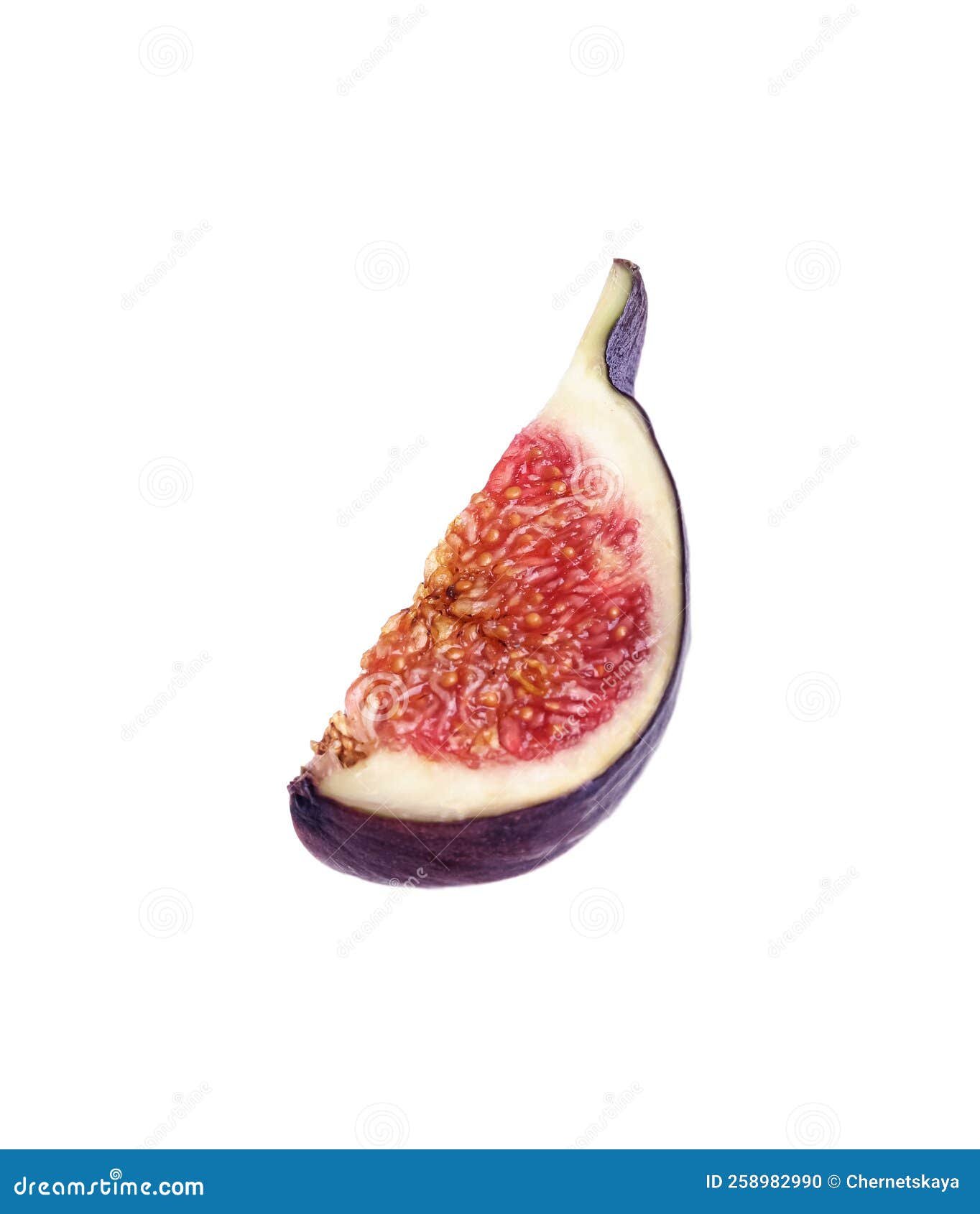 Slice of Fresh Ripe Fig Isolated on White Stock Photo - Image of ...