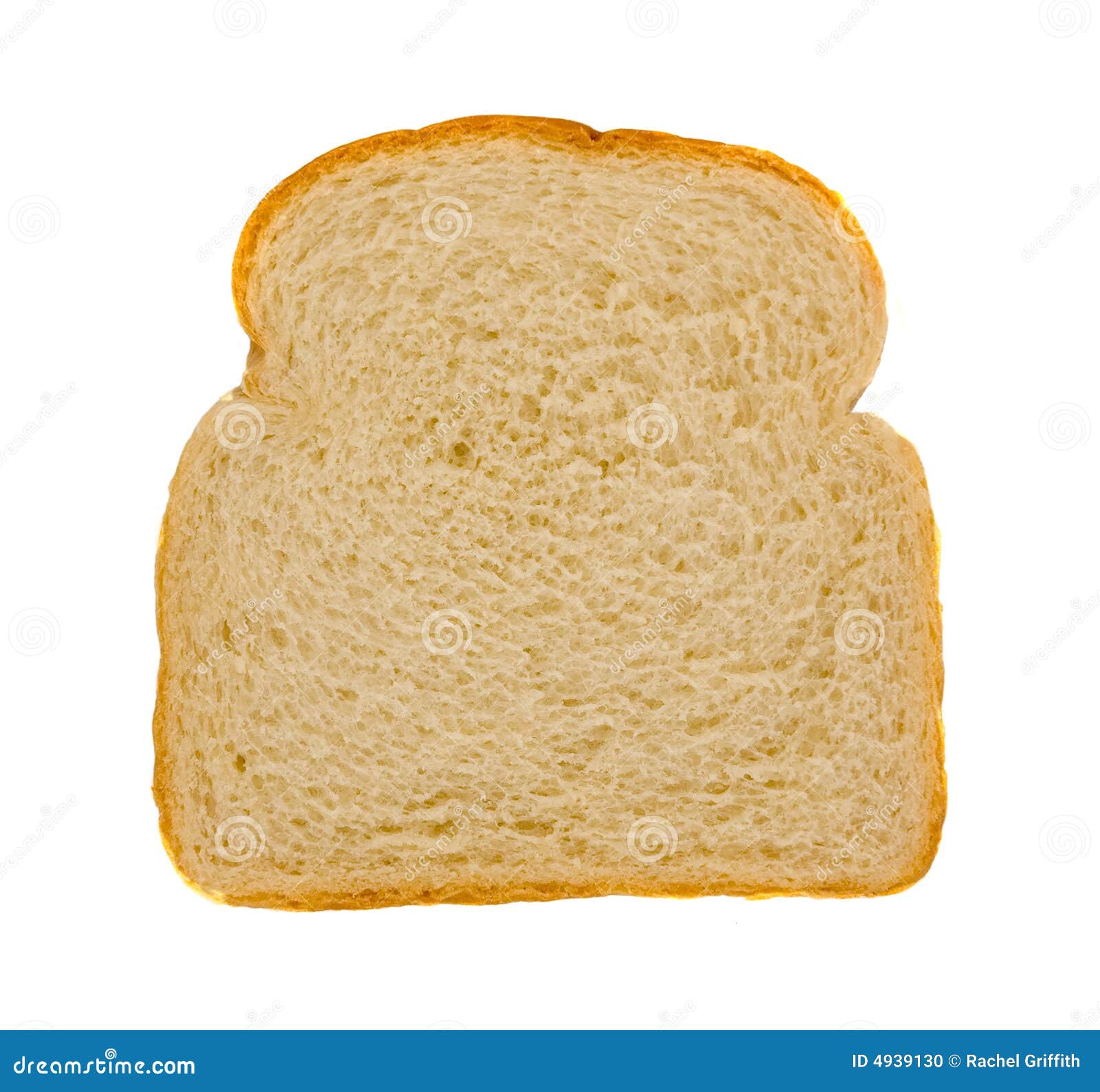 Slice of Fresh White Bread stock photo. Image of white - 4939130