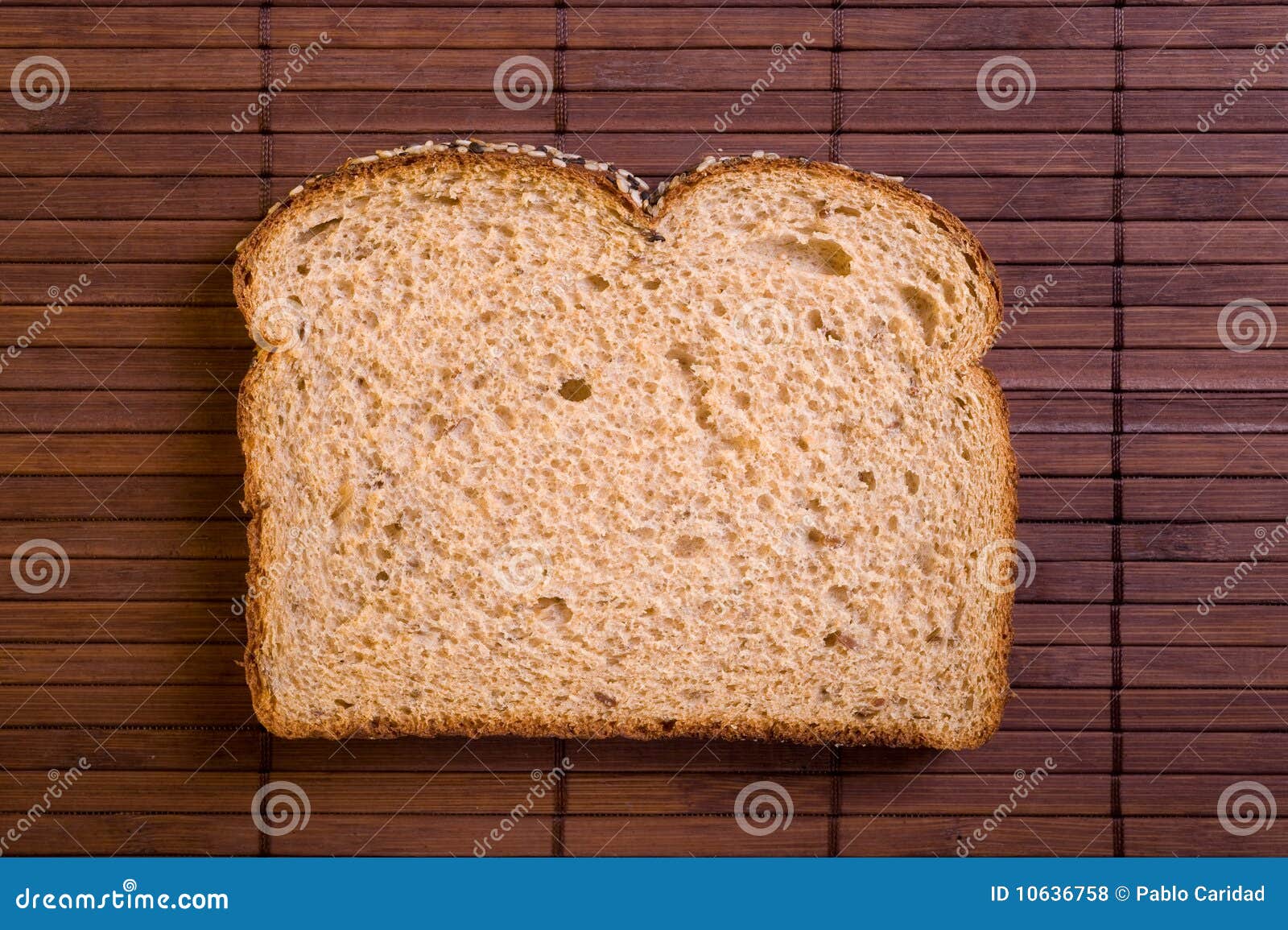 Slice of Fresh Wholemeal Bread. Stock Photo - Image of wholemeal, bake ...