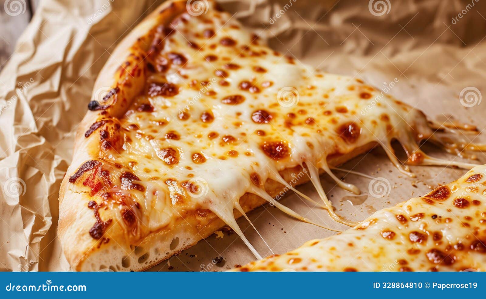 A Slice of Fried, Hot Italian Pizza with Sticky Cheese Stock Photo ...