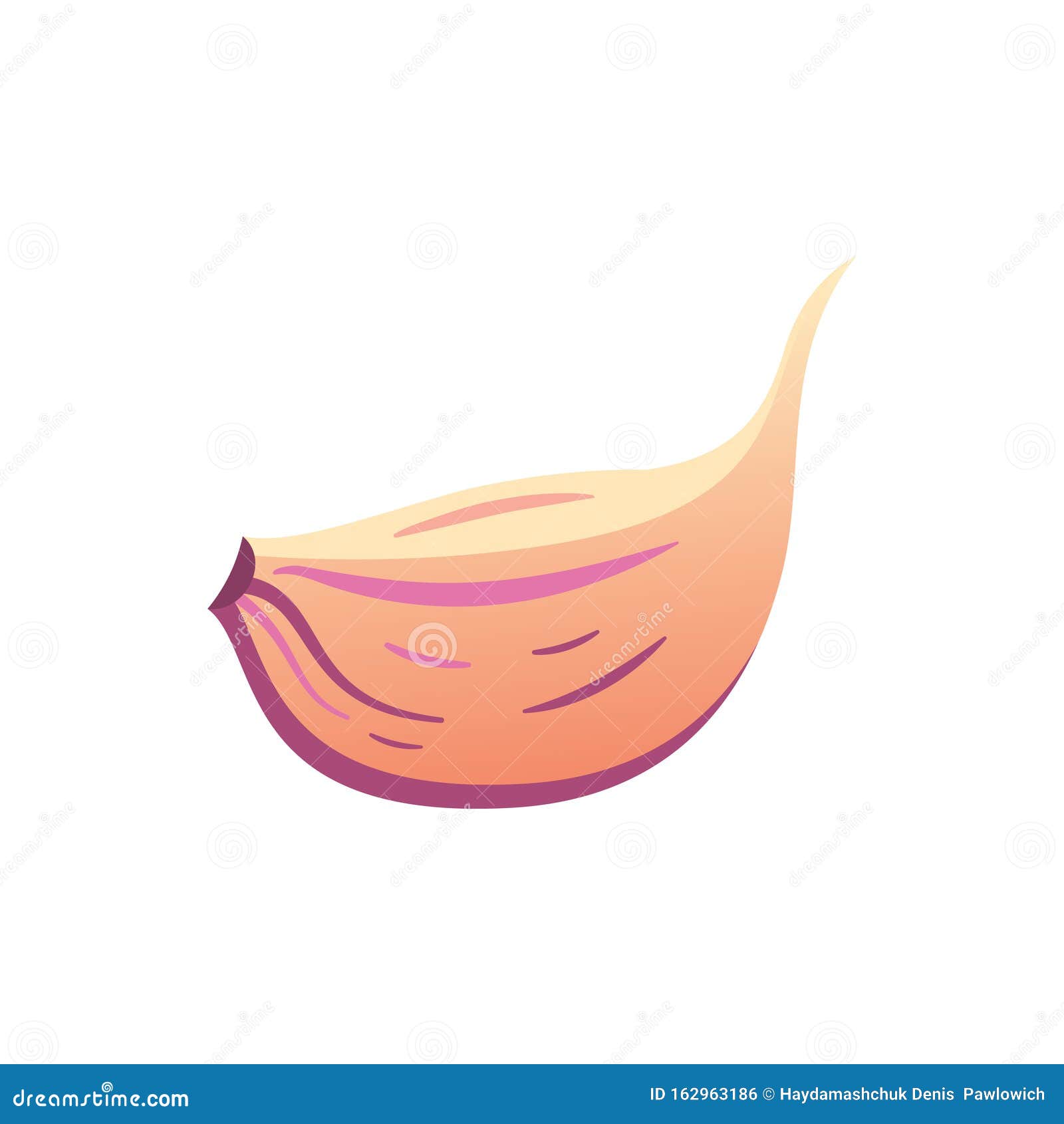 Slice Garlic Isolated Vector Set. Vitamin Vegetable Set in Cartoon ...