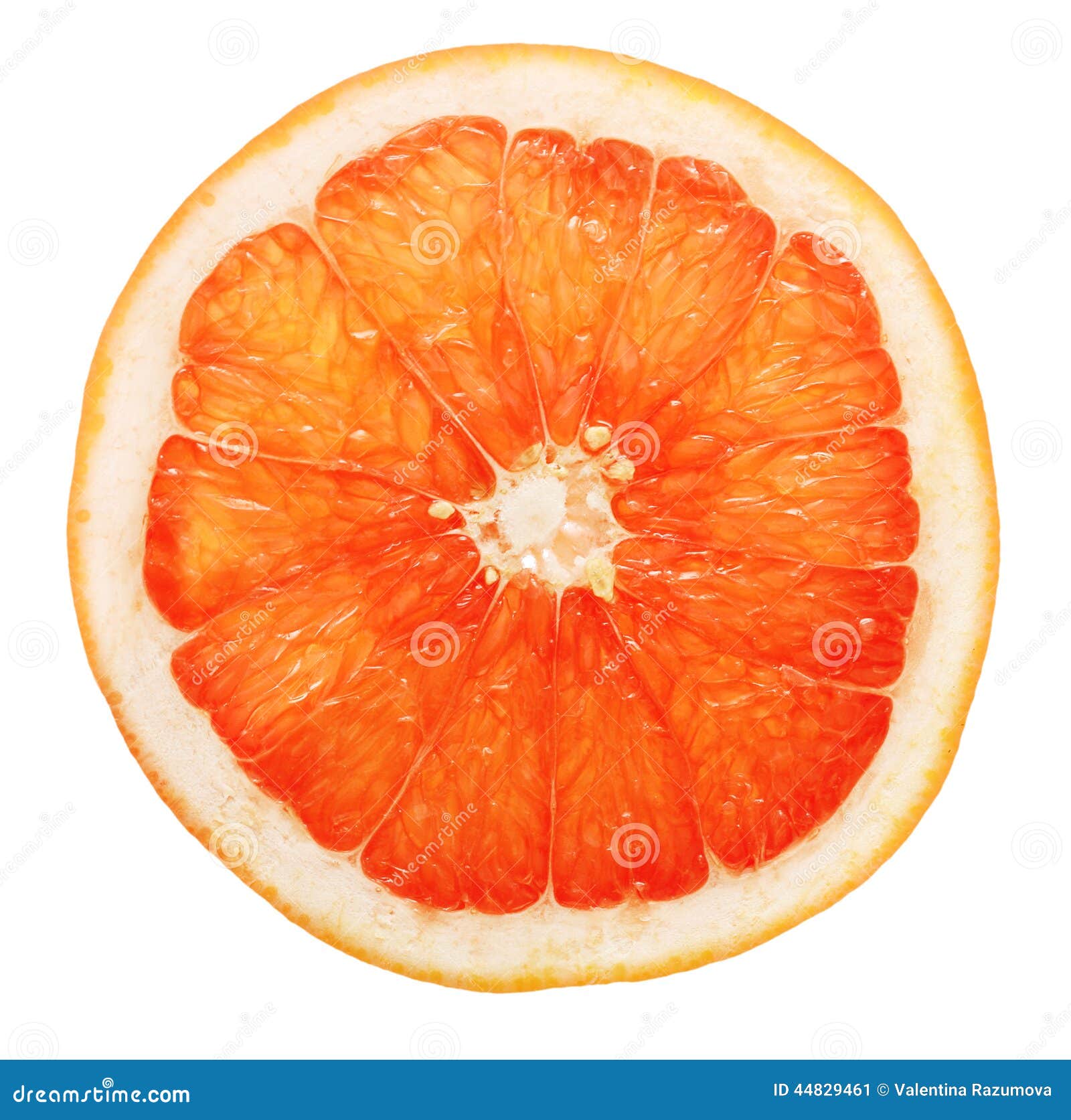 Slice of Grapefruit Isolated Stock Image - Image of citrus, vibrant ...