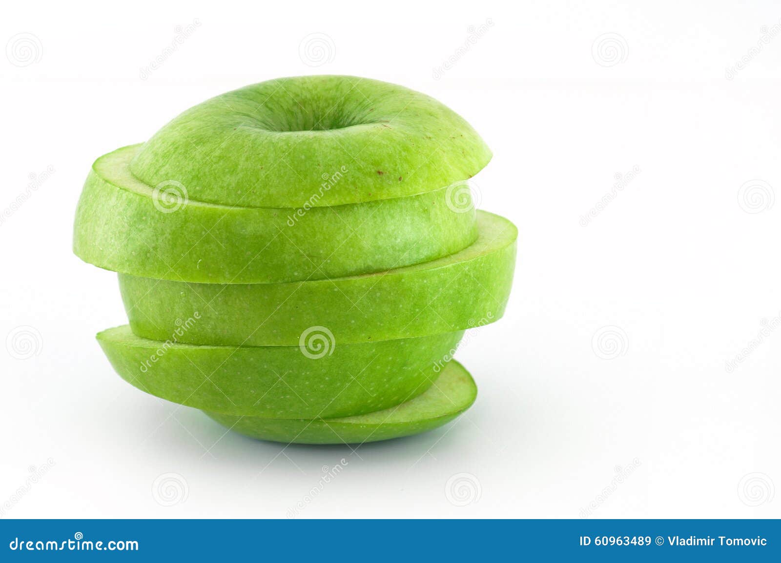 Slice Green Apple Isolated on White Texture Stock Image - Image of ...
