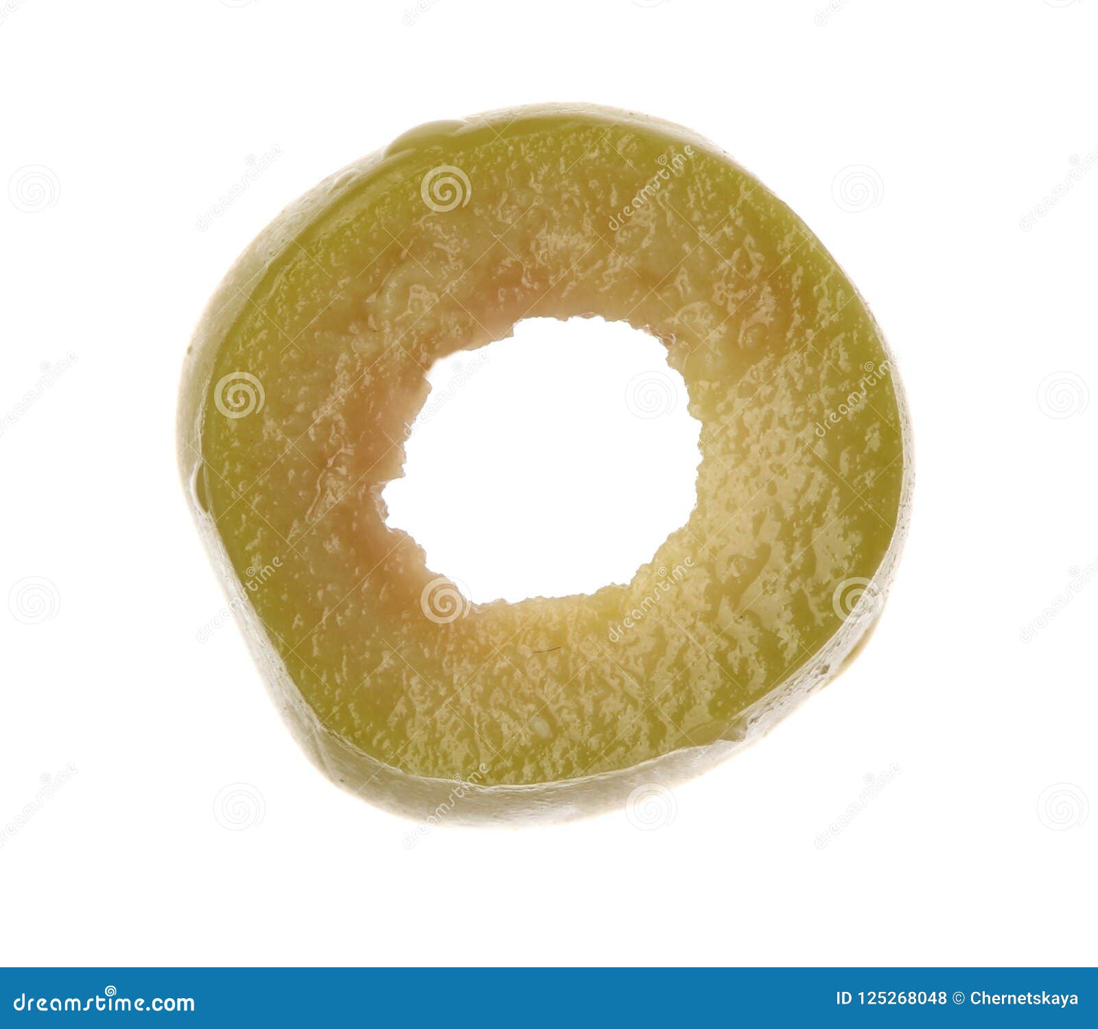 Slice of green olive stock photo. Image of background - 125268048