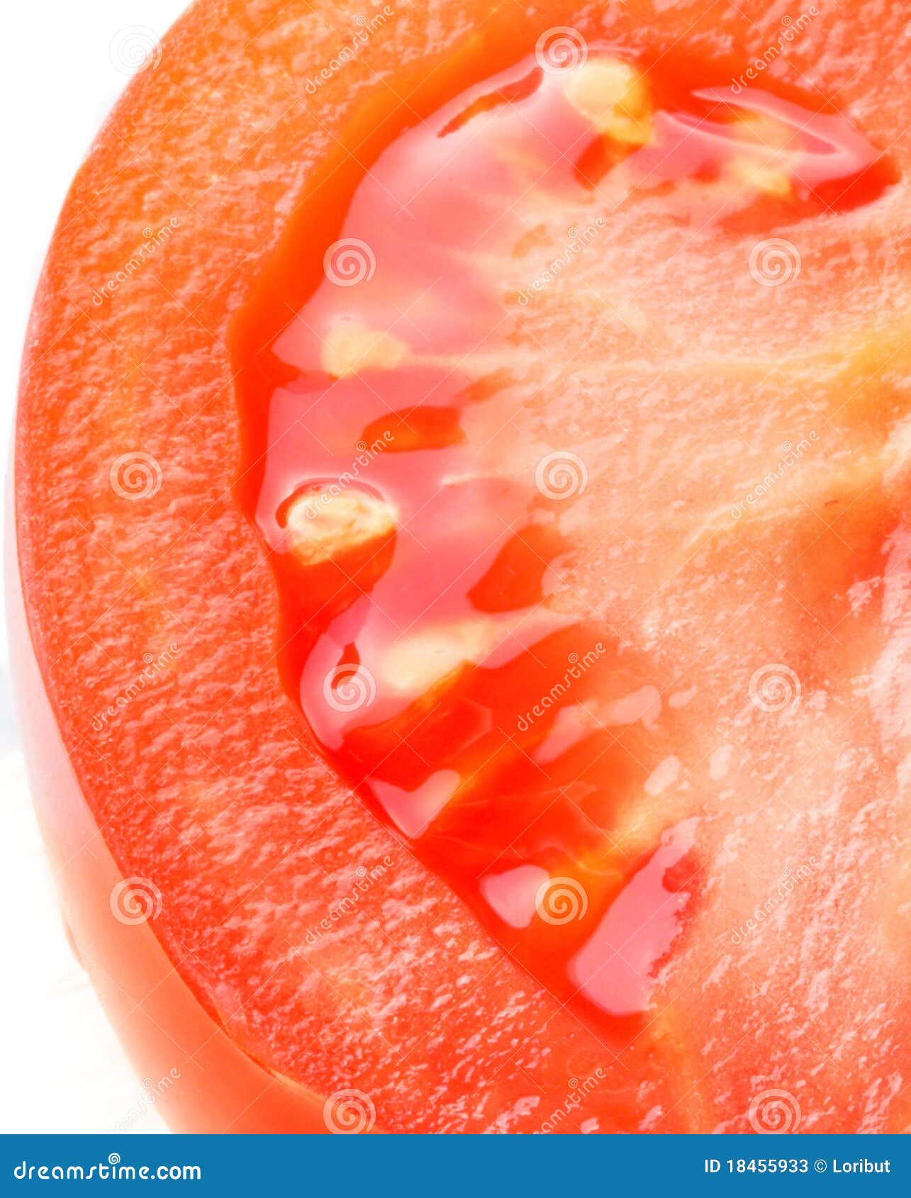 Slice of half tomato stock image. Image of close, clipping - 18455933