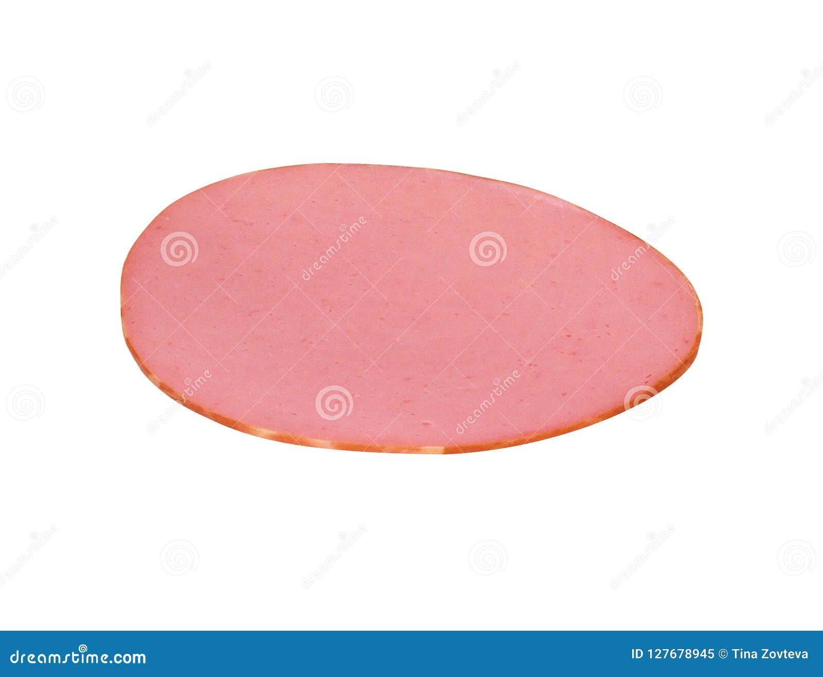 Slice of Ham Isolated on White Stock Image - Image of meat, sliced ...