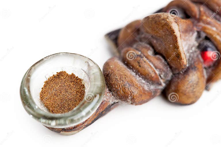 Slice of Hashish in Smoking Pipe Stock Image - Image of device, canabis ...