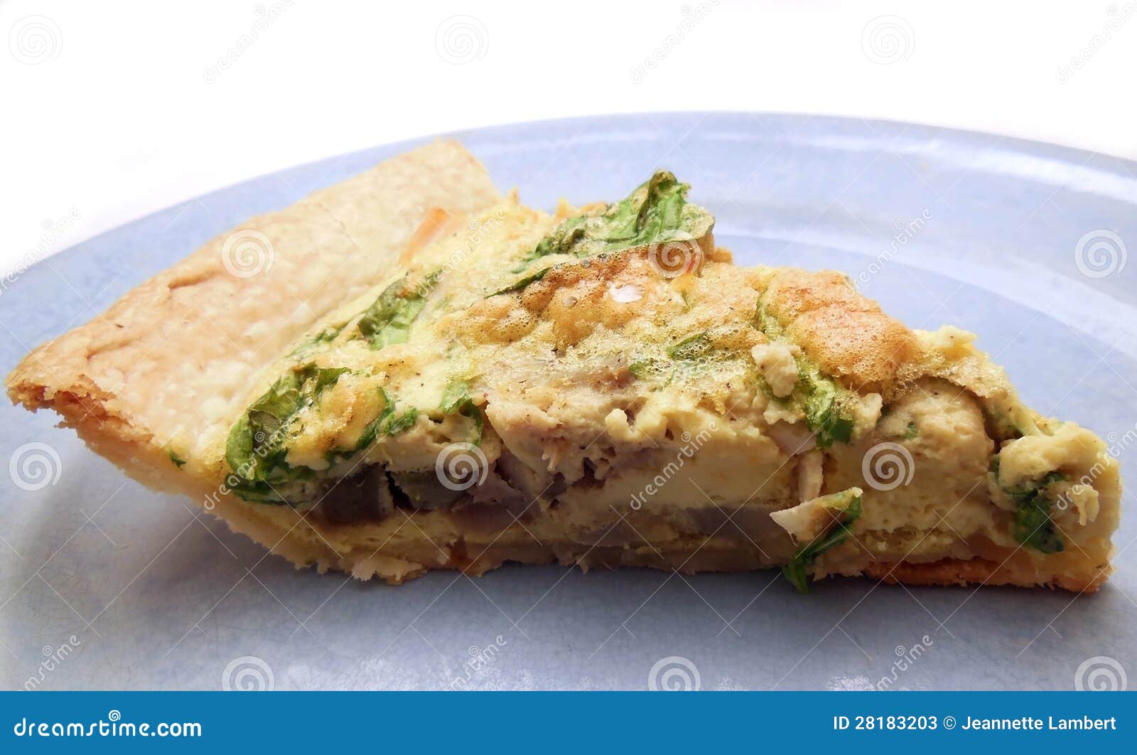 Slice of homemade quiche stock image. Image of quiche - 28183203