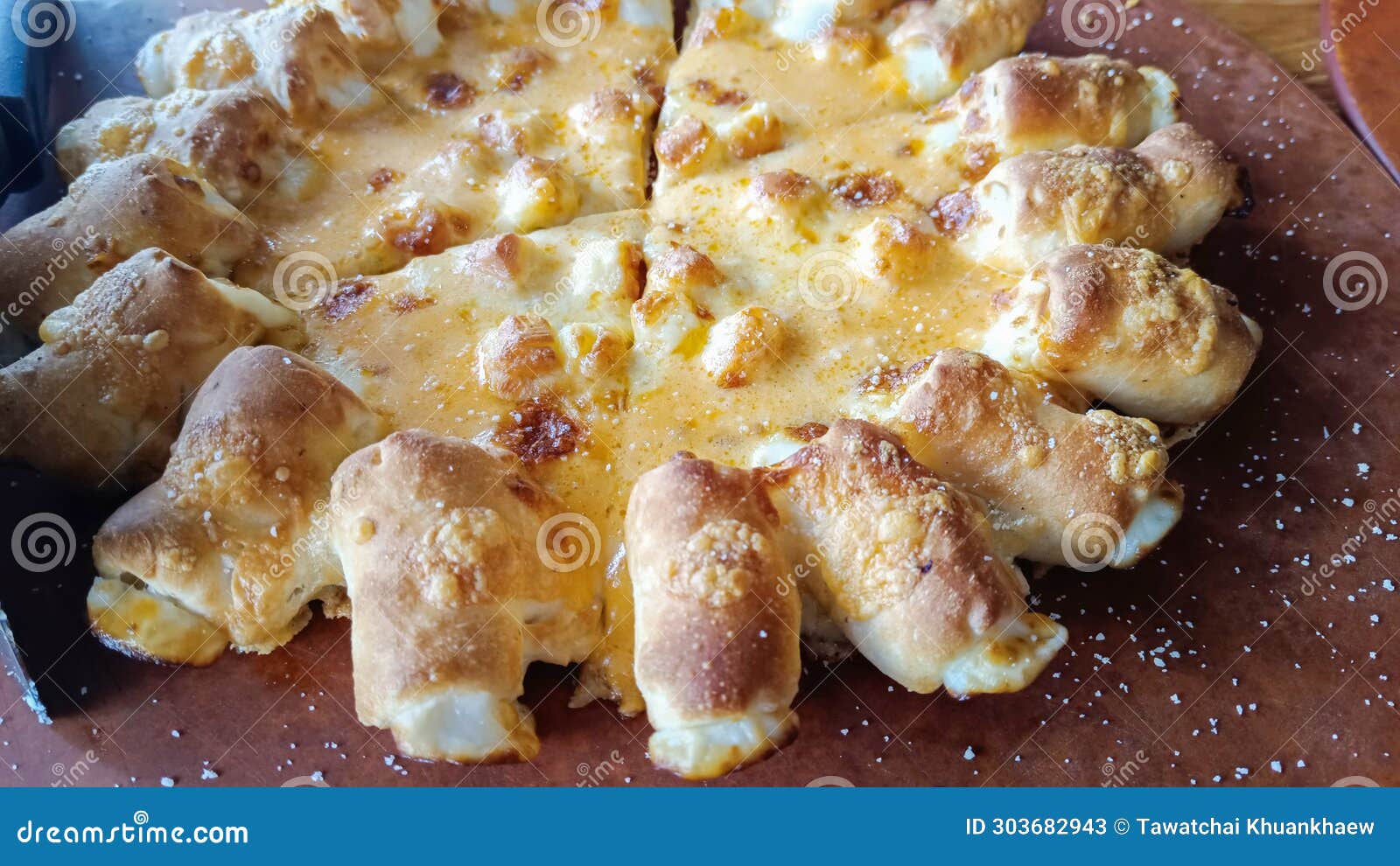 A Slice of Hot Pizza with Stretching Cheese. Pizza Nine Cheeses Stock ...