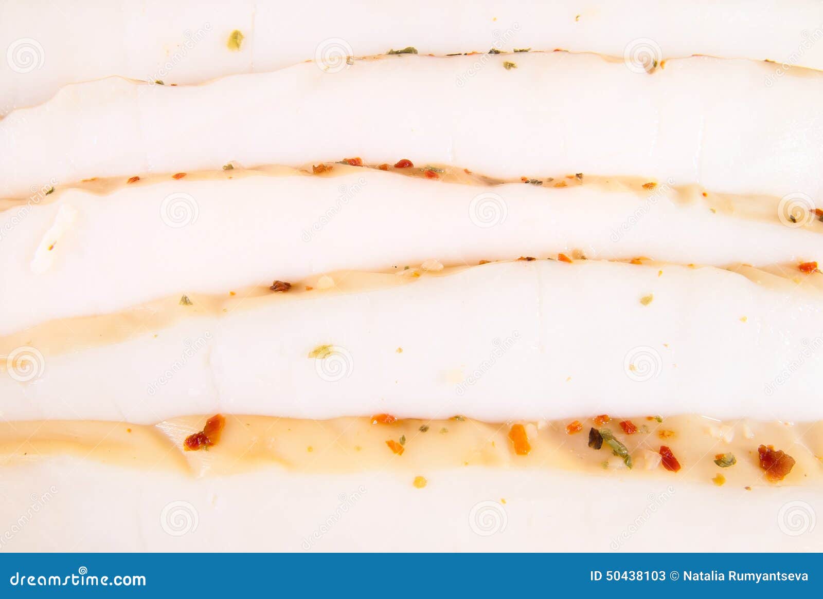 Slice of hot smoked squid stock image. Image of salty - 50438103