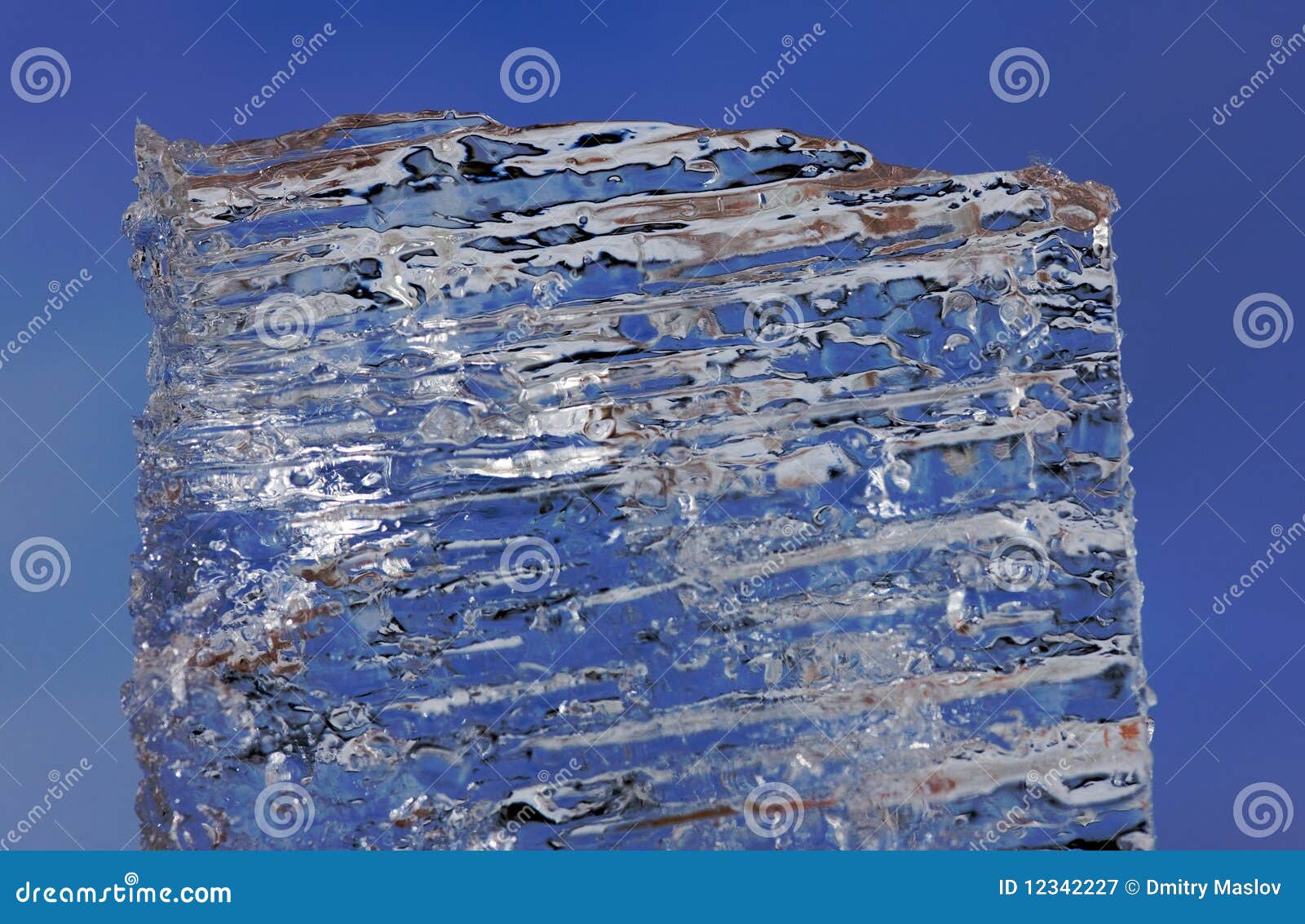 Slice of ice stock image. Image of glisten, transparent - 12342227