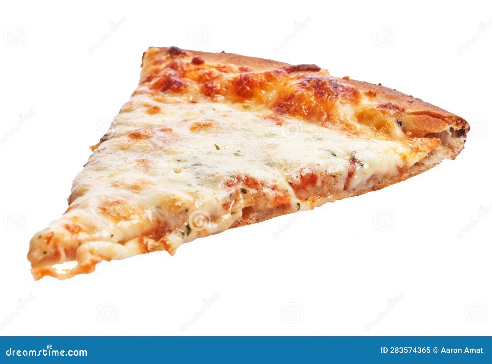 Slice of Italian 4 Cheese Pizza Over White Isolated Background Stock ...