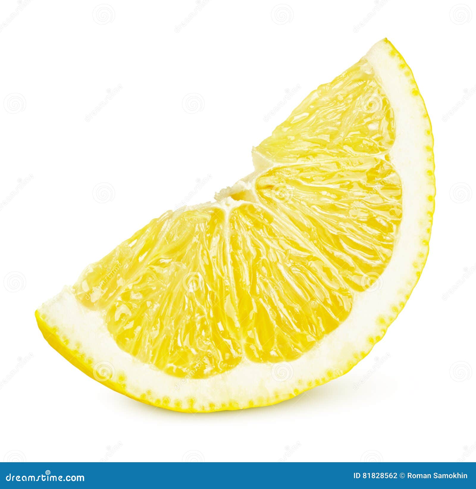 Slice Lemon On Colorful Poster Color That Drop On Blue Background ...