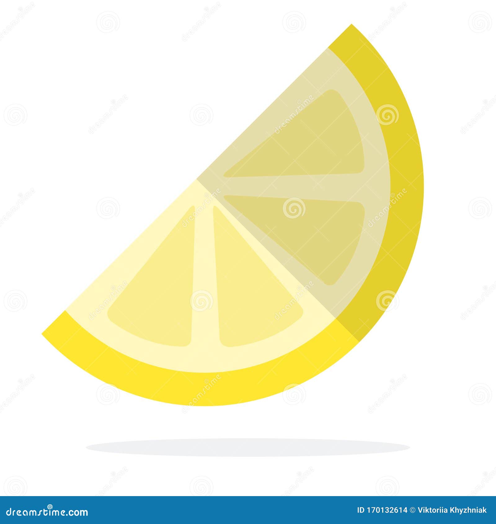Slice of Lemon Vector Flat Isolated Stock Vector - Illustration of ...