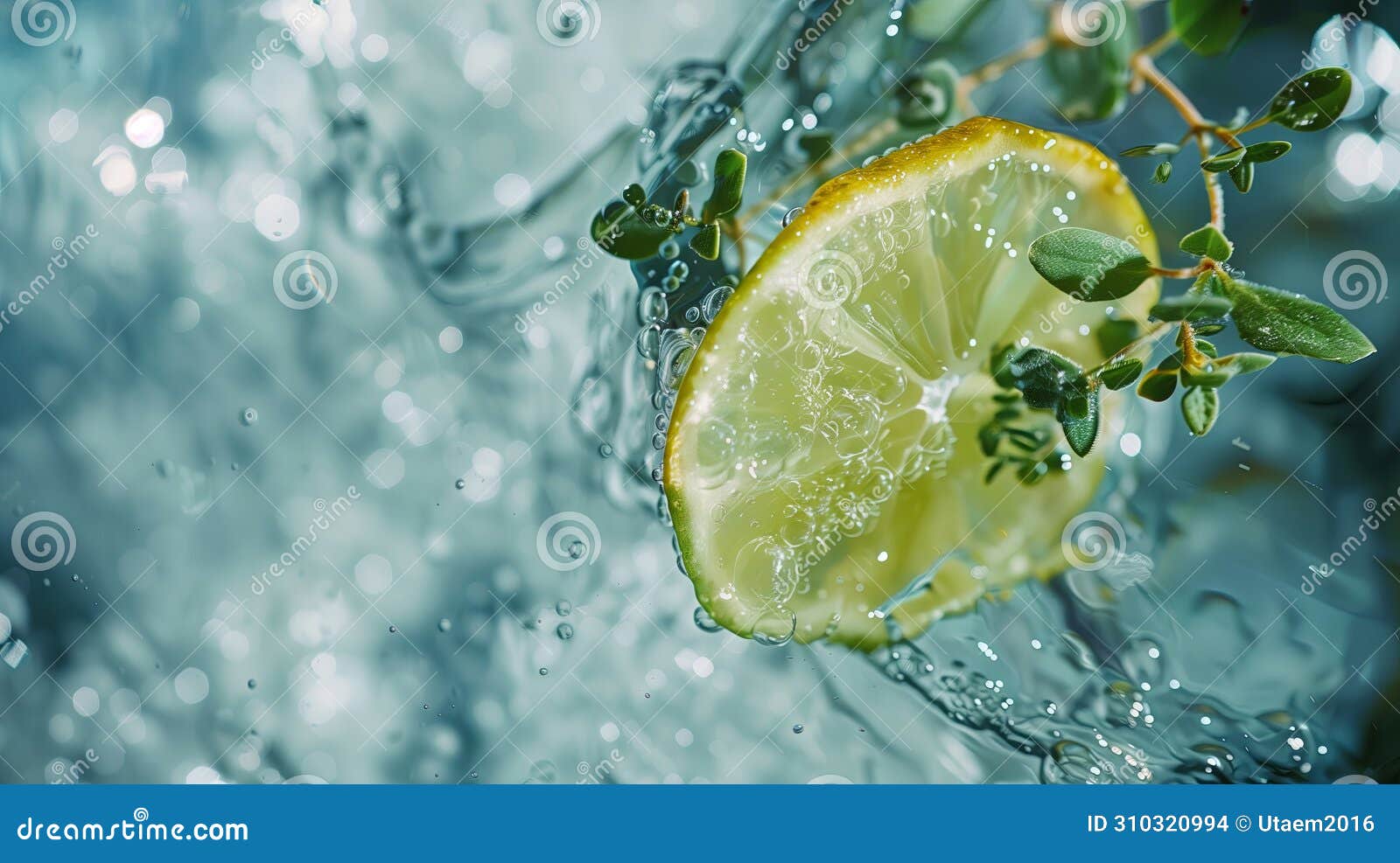 Slice of Lemon Floating on Water Stock Photo - Image of drink, organic ...