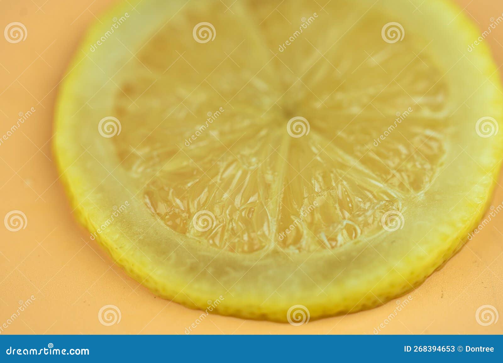A Slice Lemon Fruit is Cut in Half, Macro Photography Stock Image ...