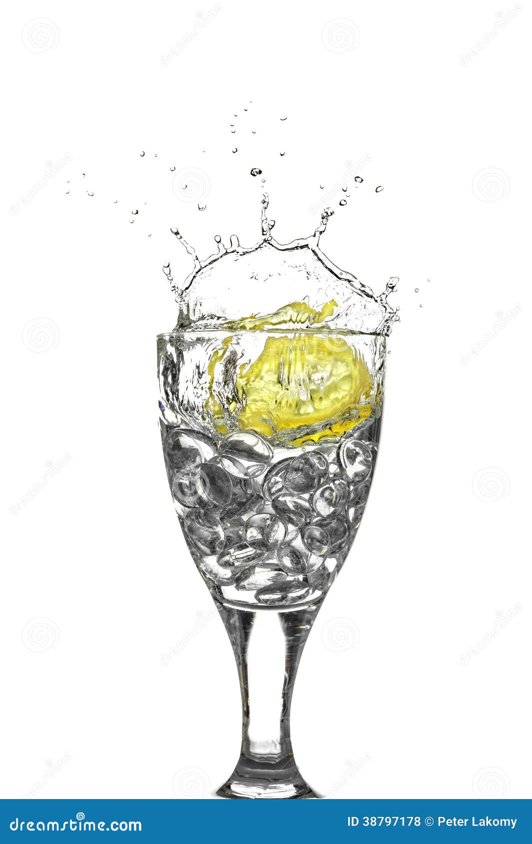 Slice of lemon in Glass stock photo. Image of slice, fruit - 38797178
