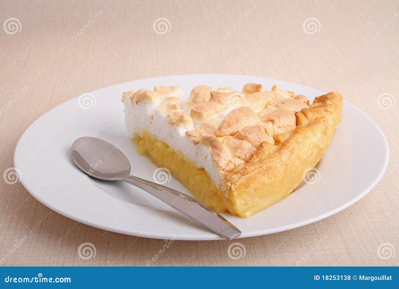 Slice of Lemon Meringue Pie Stock Photo - Image of cuisine, lemon: 18253138