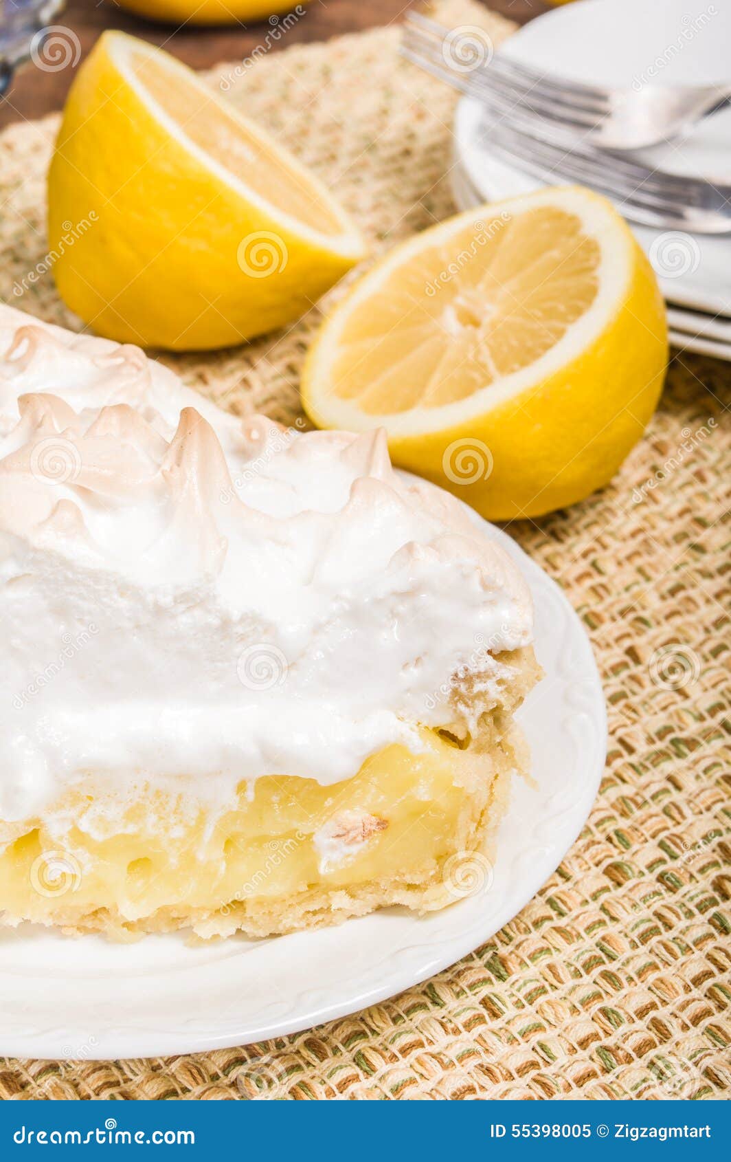 Slice of Lemon Meringue Pie Stock Image - Image of healthy, lemons ...