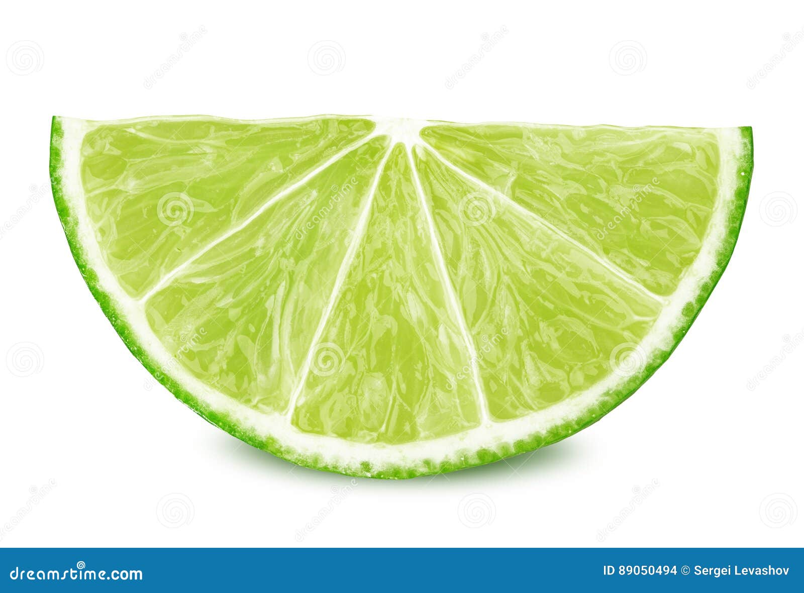 Slice of Lime Isolated on White Background Stock Photo - Image of ...