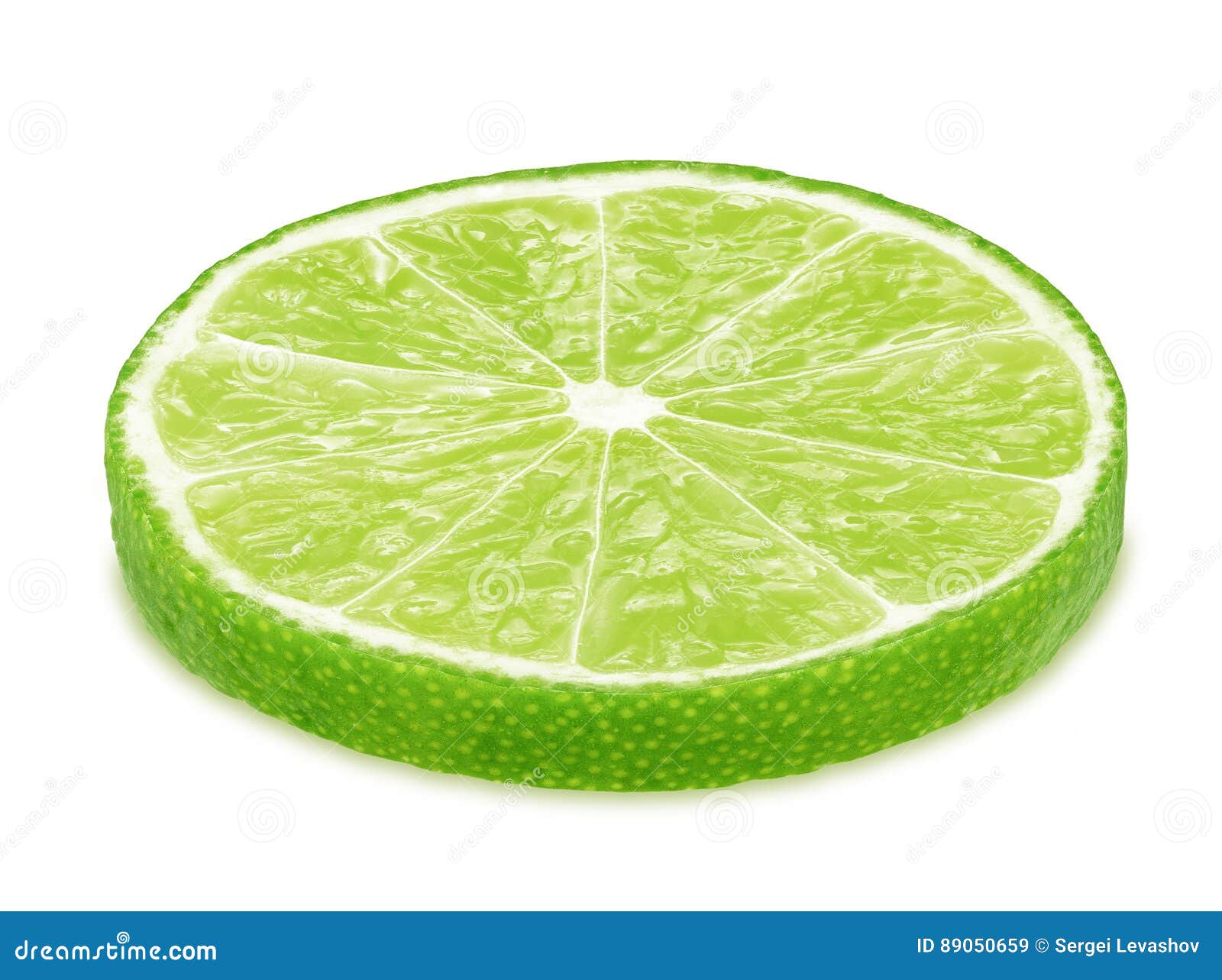 Slice of Lime Isolated on White Background Stock Image - Image of ...
