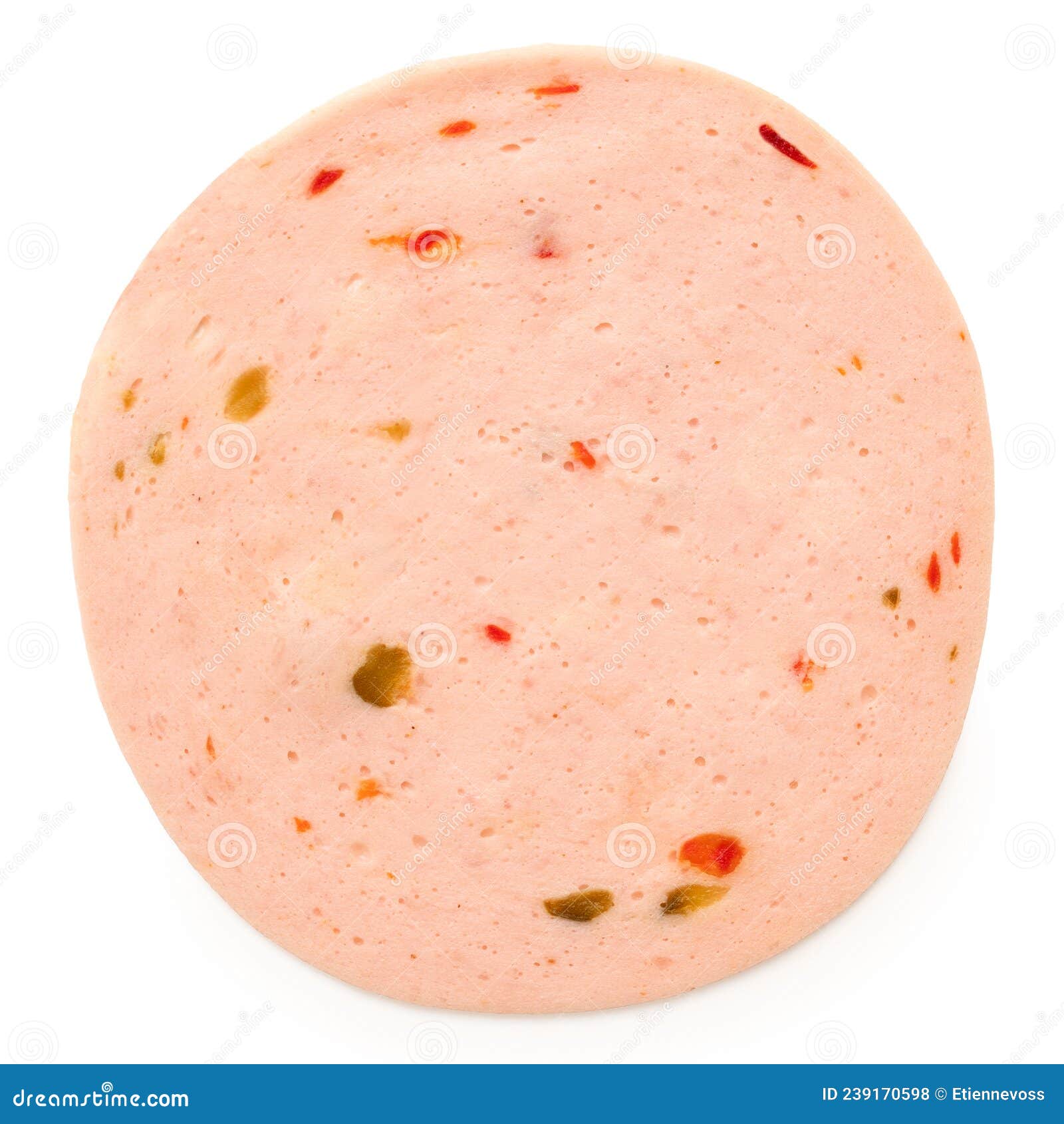 Slice of lyoner ham stock photo. Image of sliced, isolated - 239170598