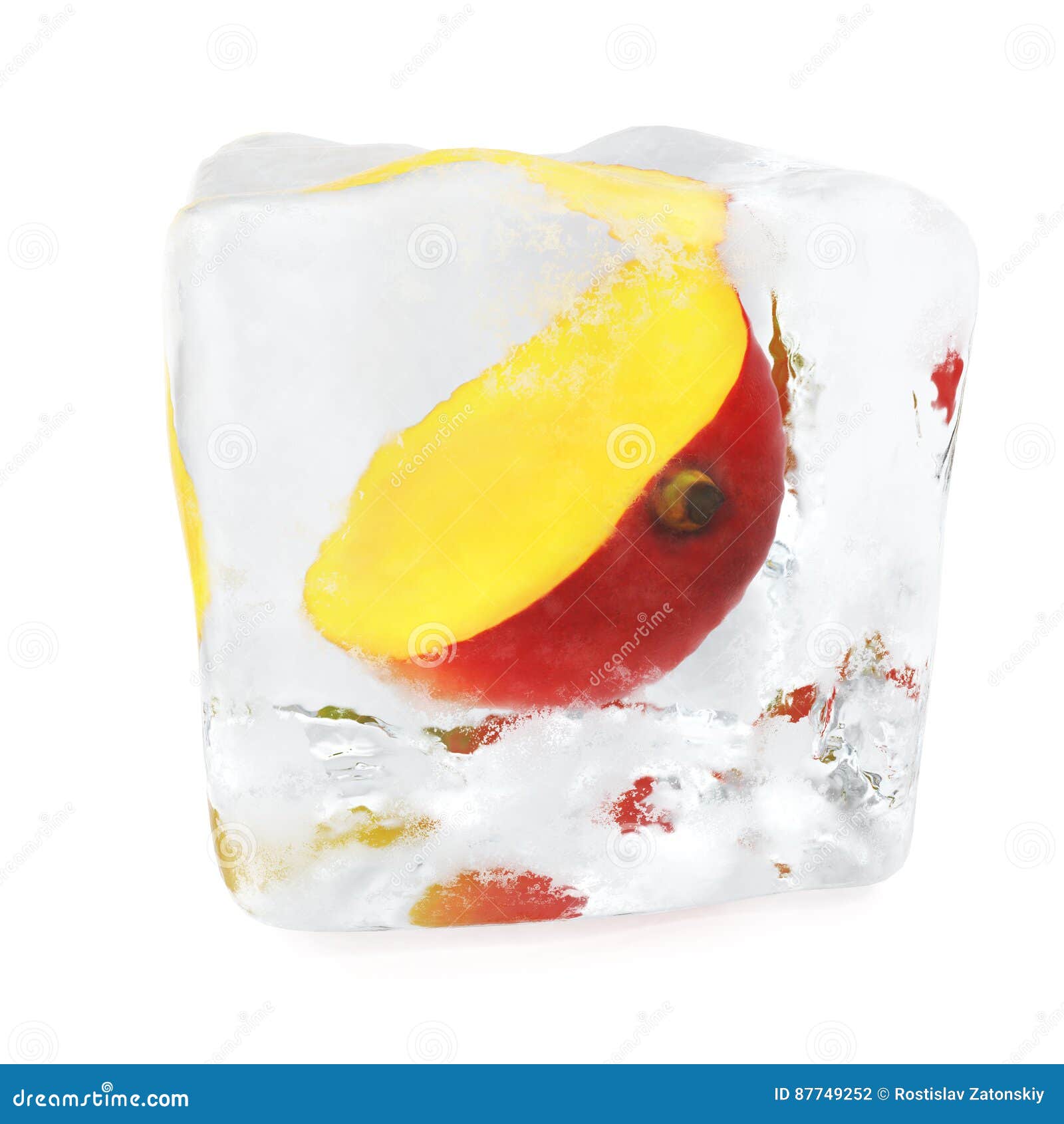 Cube Of Mango Icon, Cartoon Style Vector Illustration | CartoonDealer ...