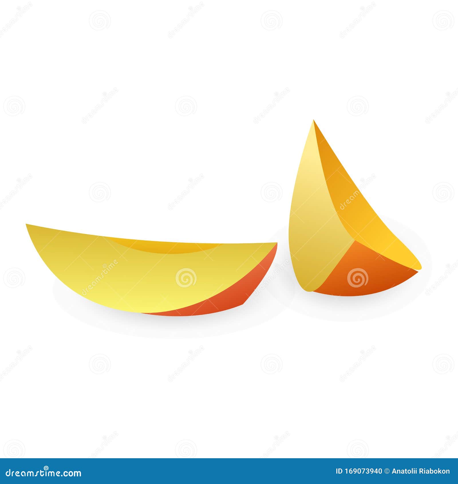 Slice of Mango Icon, Cartoon Style Stock Vector - Illustration of ...
