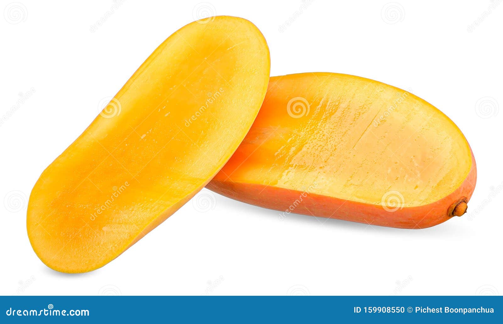 Slice Mango Isolated on White Clipping Path Stock Photo - Image of ...