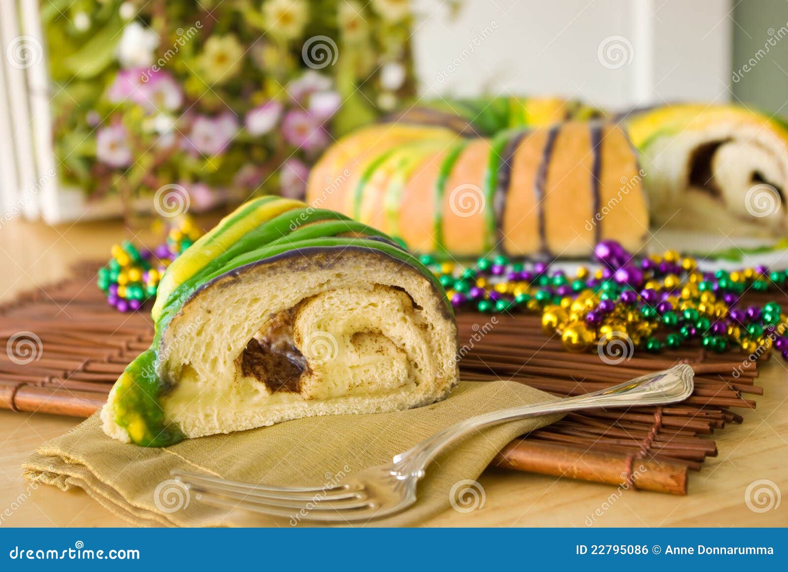 Mardi Gras Background On White With Masks And Beads And Copy Space ...