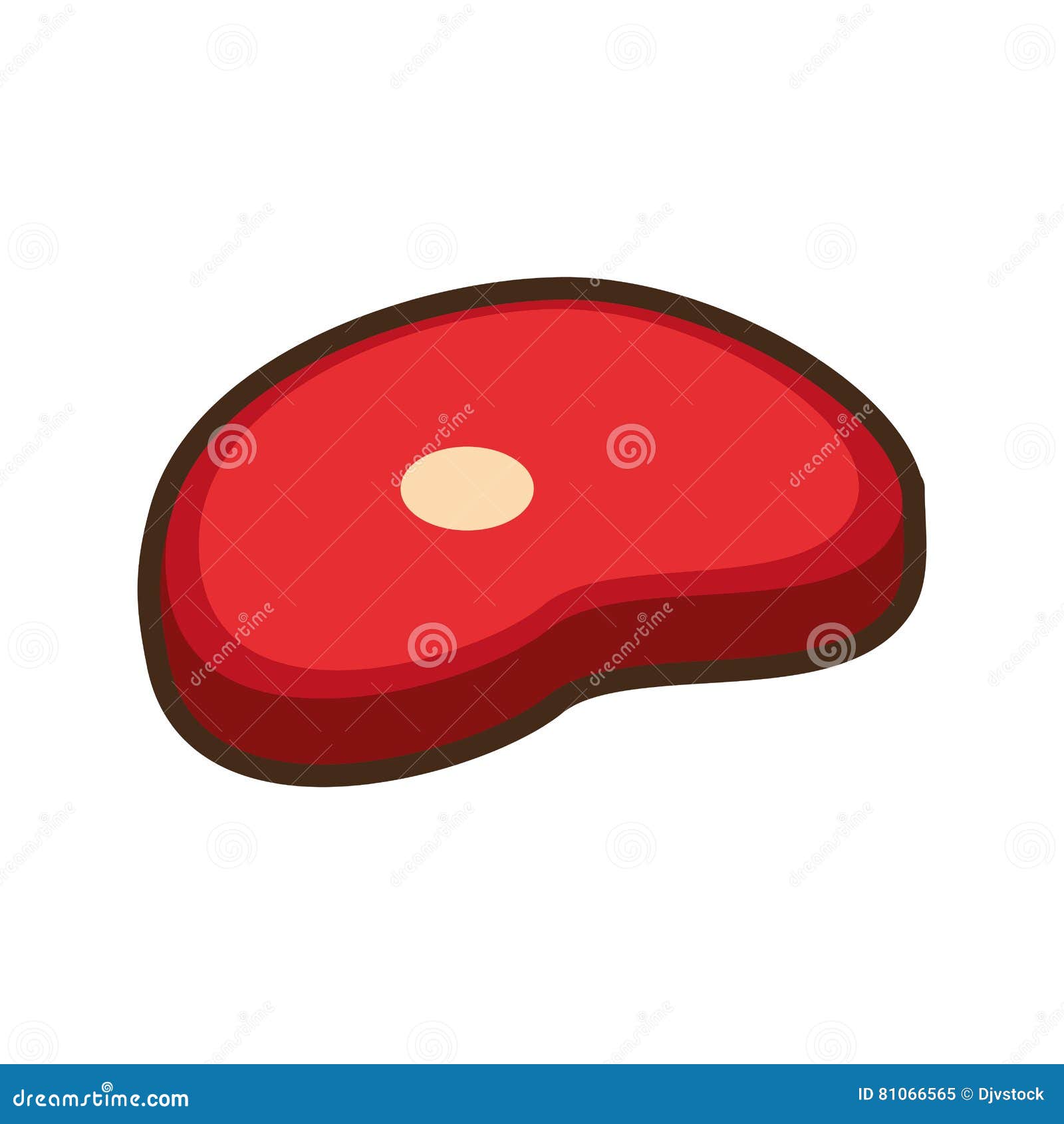 Slice Meat Eating Food Icon Stock Vector - Illustration of meal, fish ...