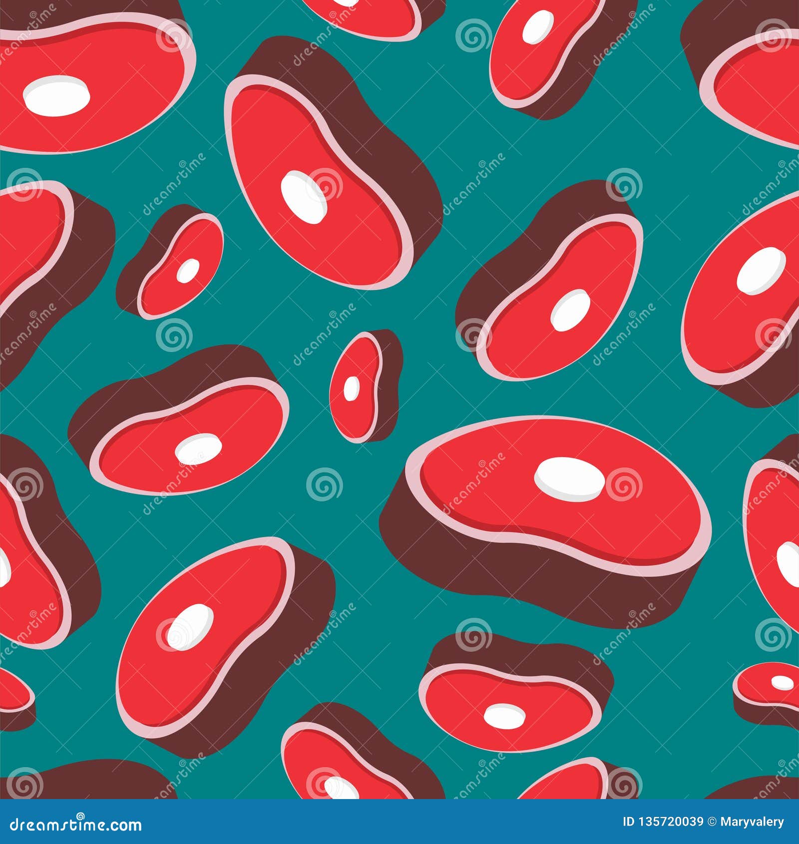 Slice Meat Pixel Art. Pork On Bone 8 Bit. Vector Piece Of Beef ...