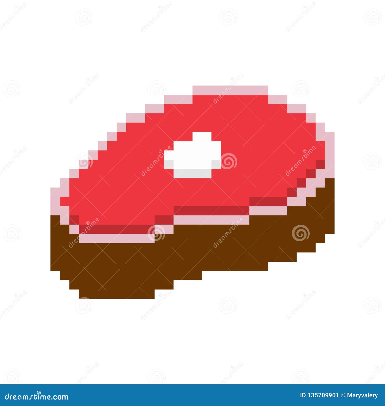 Slice Meat Pixel Art. Pork on Bone 8 Bit Stock Vector - Illustration of ...