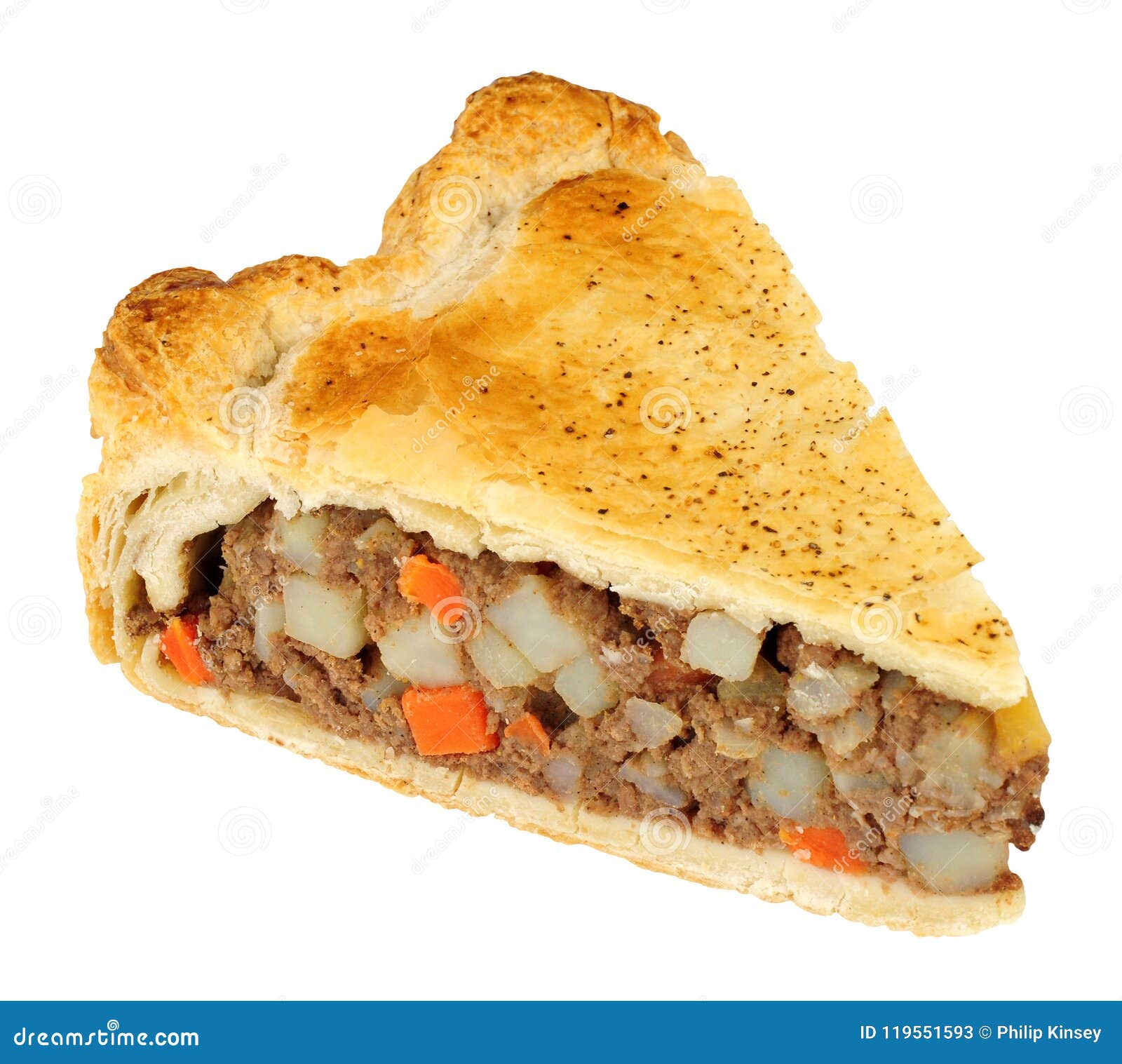 Slice of Meat and Vegetable Pie Stock Image - Image of sharing, baking ...