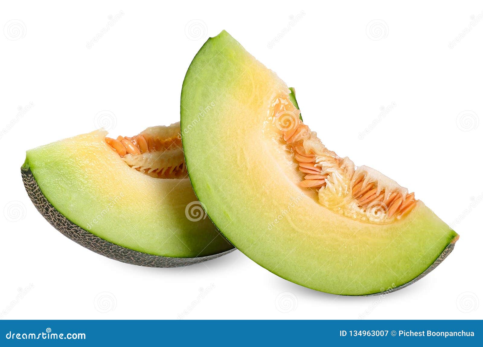 Slice Melon Isolated on White Clipping Path Stock Image - Image of ...