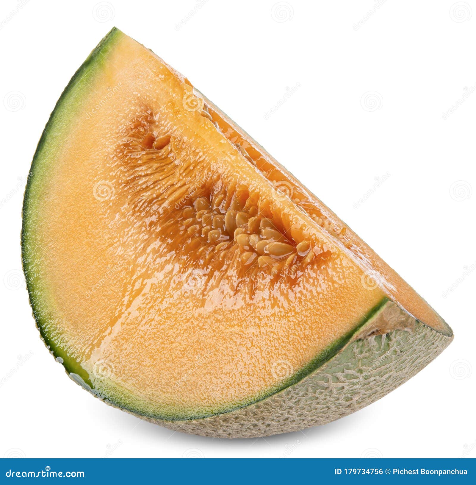 Slice Melon Isolated on White Clipping Path Stock Photo - Image of ...