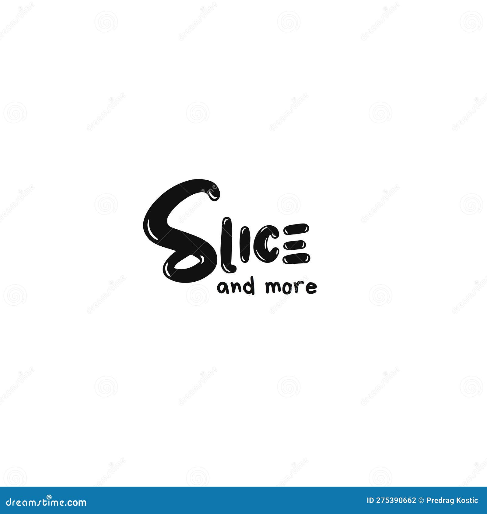 Slice and more stock illustration. Illustration of font - 275390662