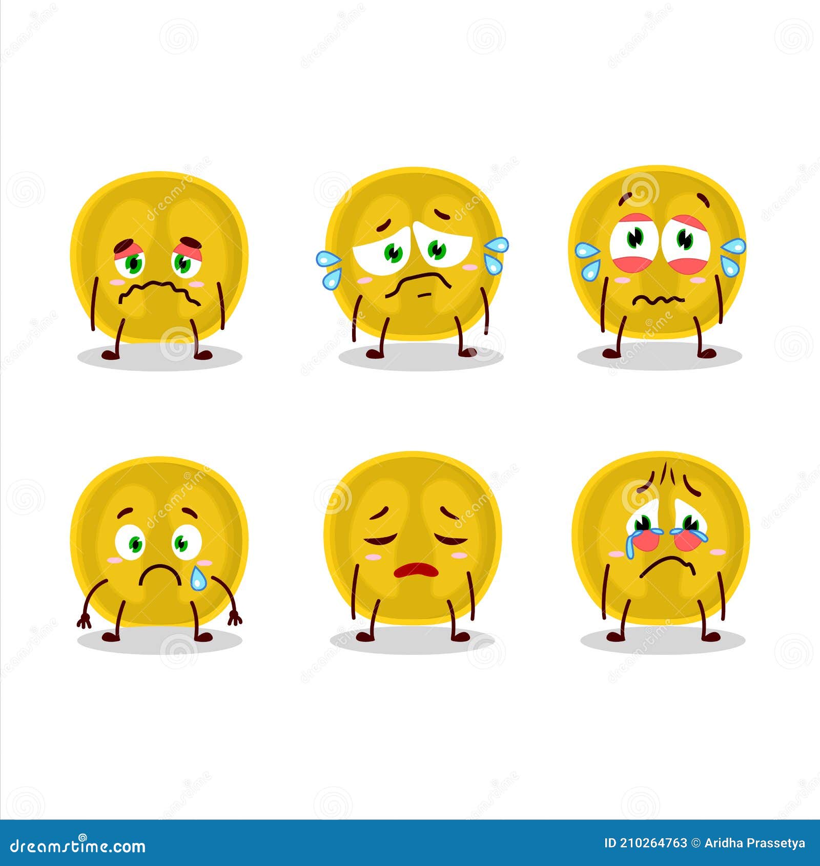Slice of Nance Cartoon Character with Sad Expression Stock Vector ...