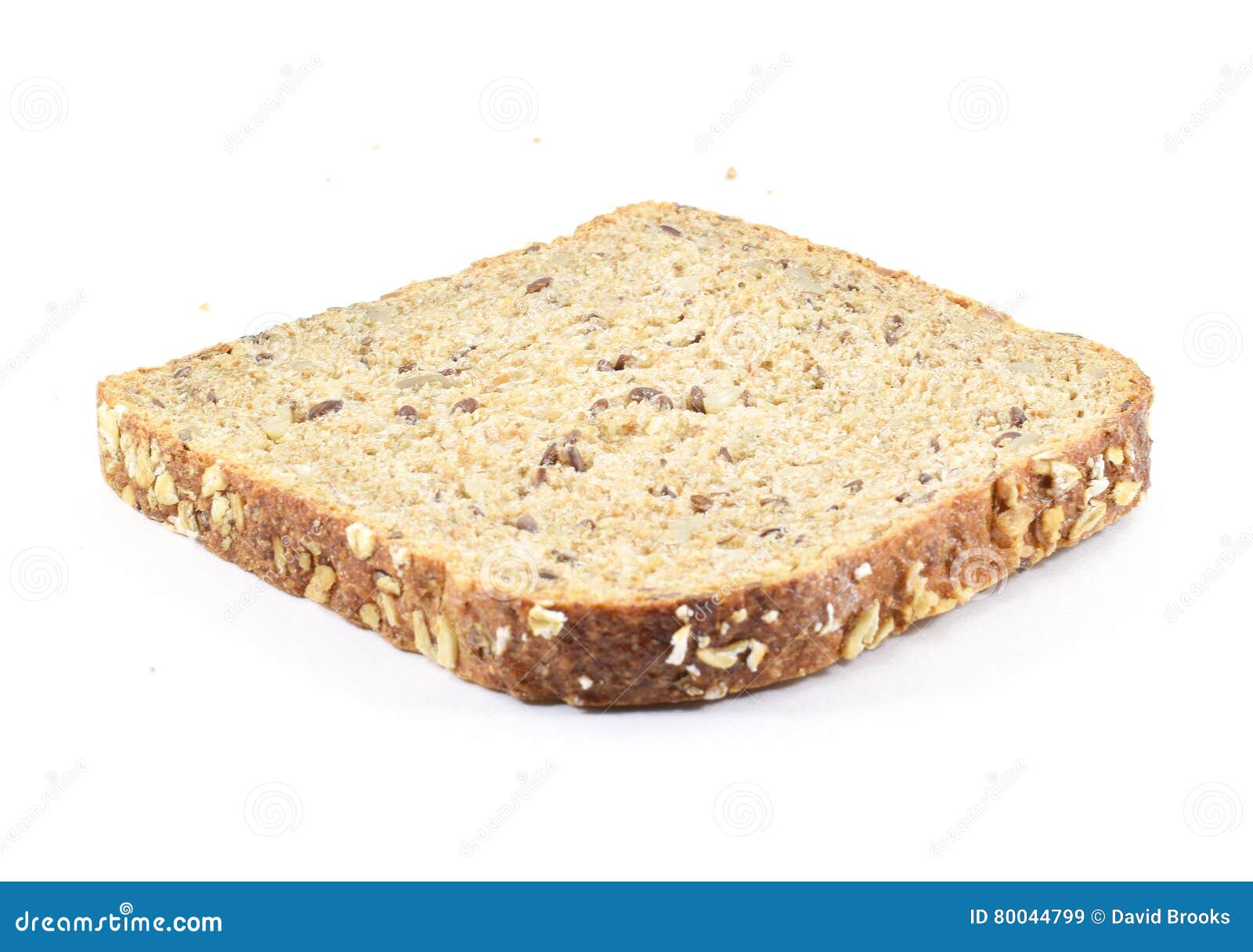 Slice of Organic Healthy Multigrain Bread Stock Image - Image of ...