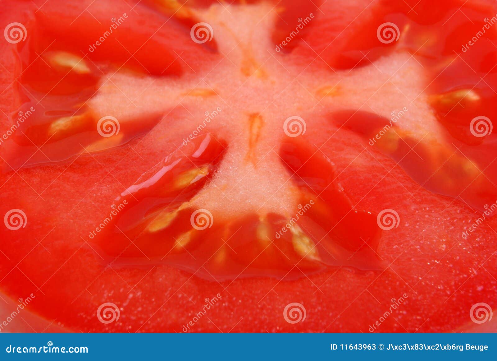 Slice Organic Tomato, Close Up View Stock Image - Image of tasting ...