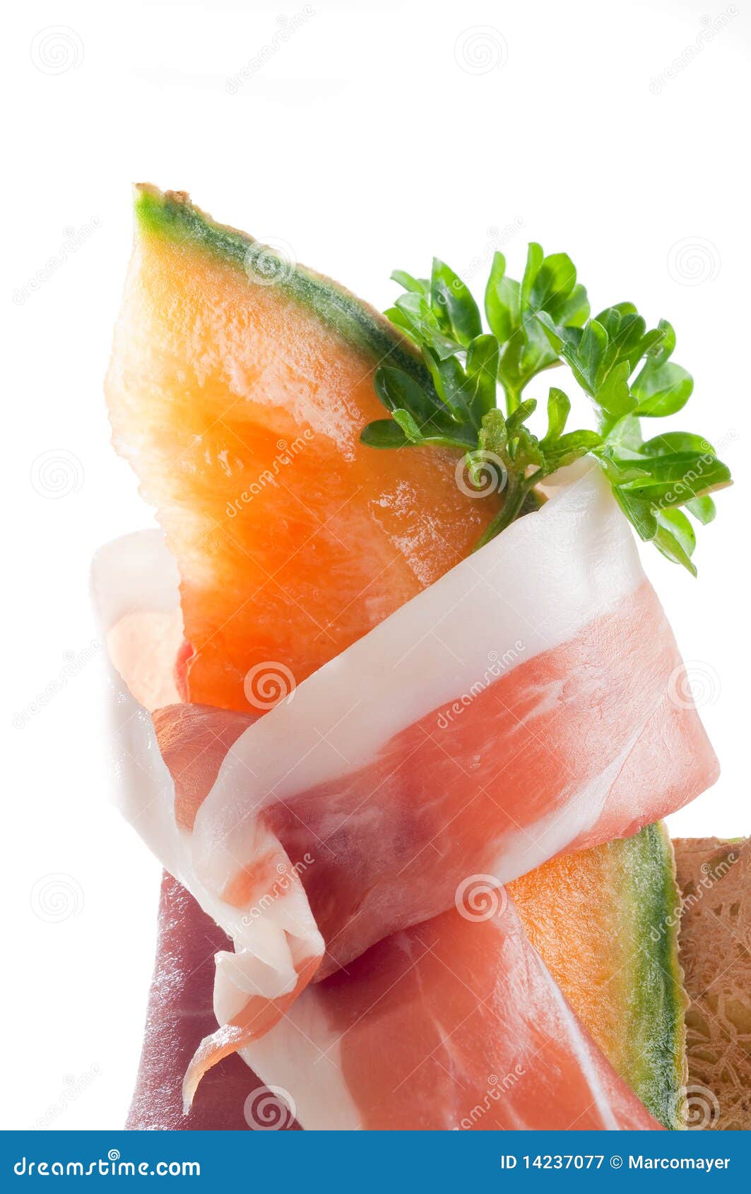Slice parma ham and melon stock image. Image of sweet - 14237077