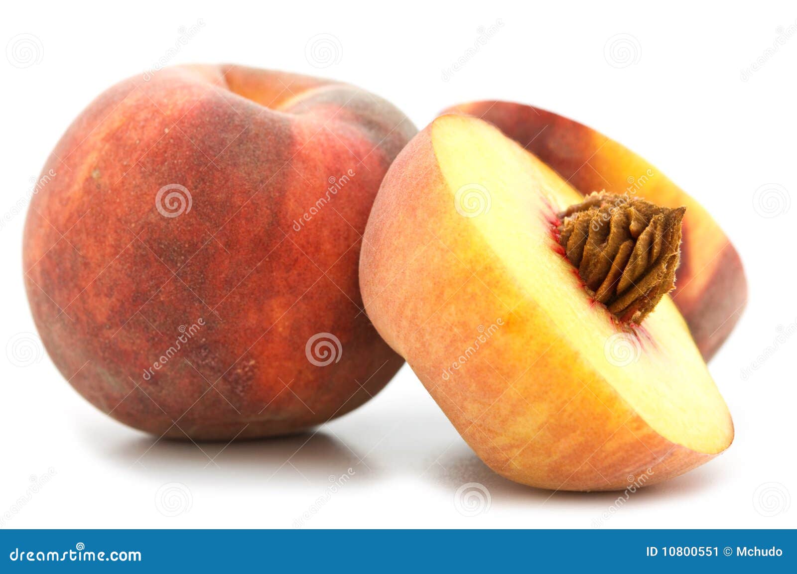 Slice peach stock image. Image of healthy, yellow, fruit - 10800551