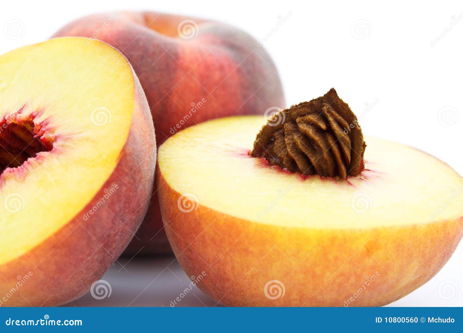 Slice peach stock photo. Image of dessert, object, healthy - 10800560