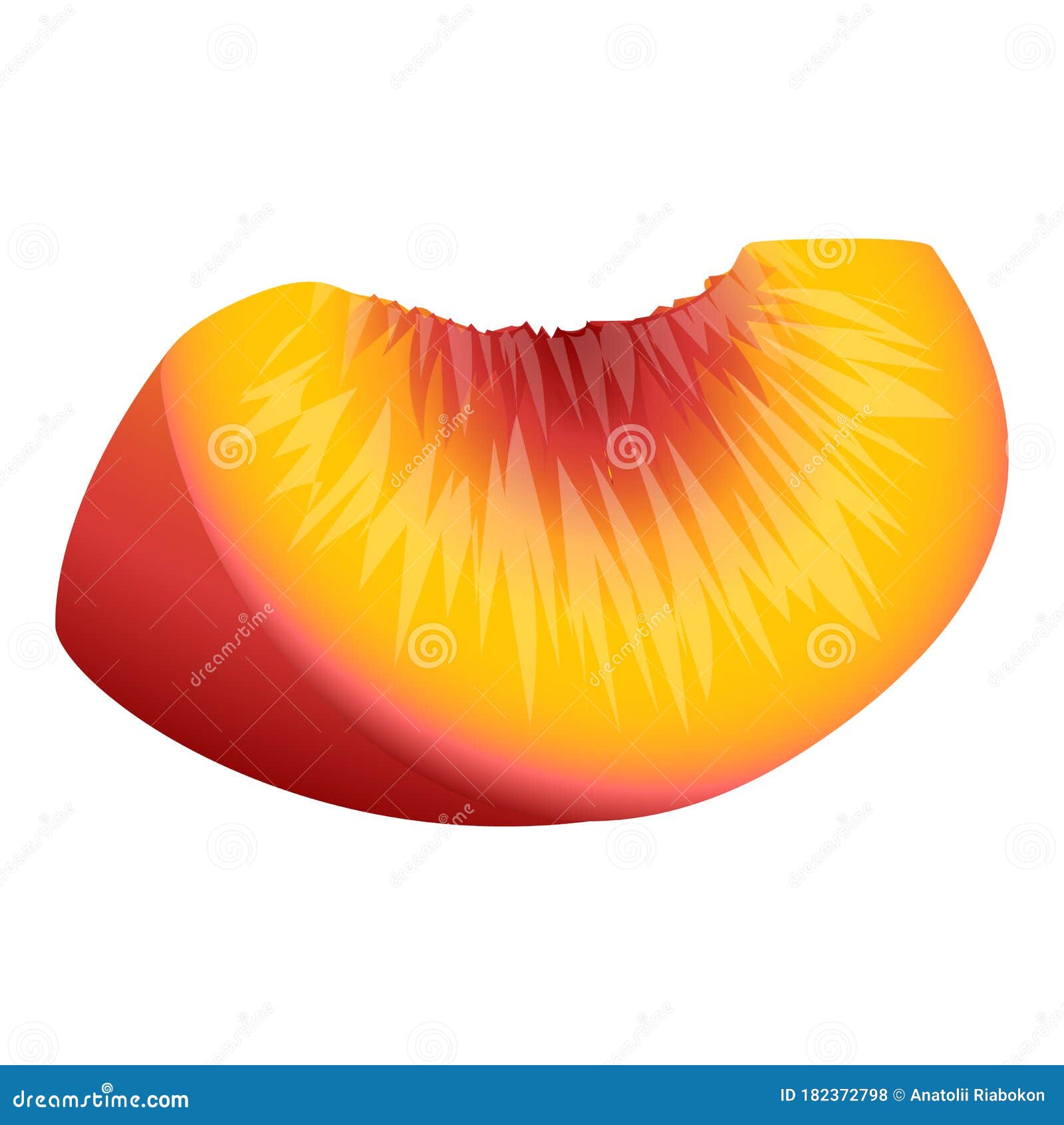 Slice Peach Icon, Cartoon Style Stock Vector - Illustration of peach ...