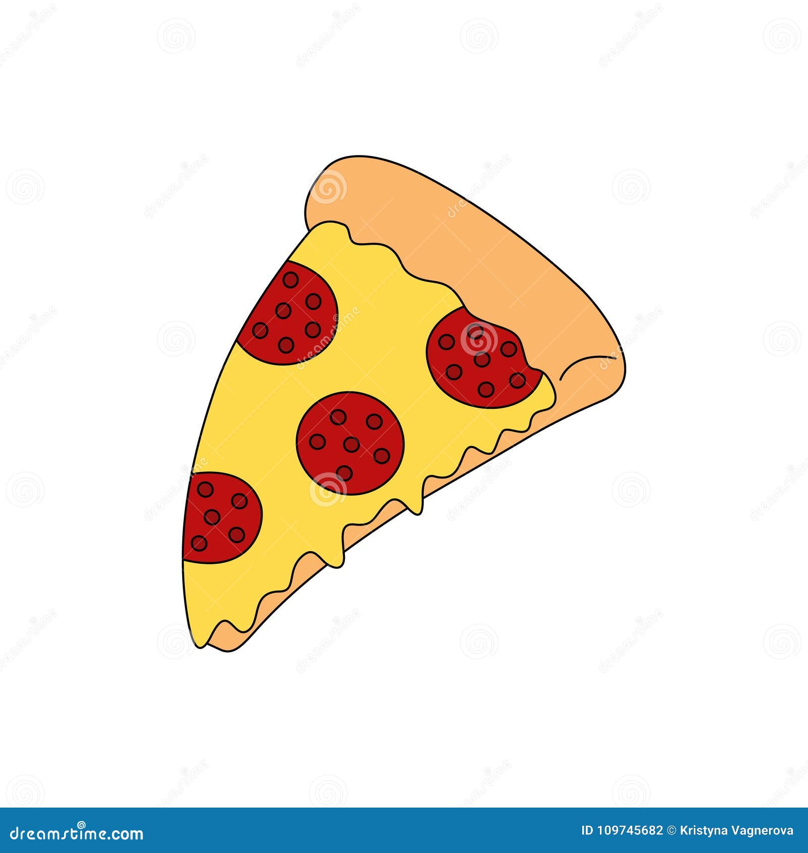 Slice Of Pepperoni Pizza Vector Drawing | CartoonDealer.com #109745682 Slice Of Pepperoni Pizza Vector Drawing | CartoonDealer.com #109745682